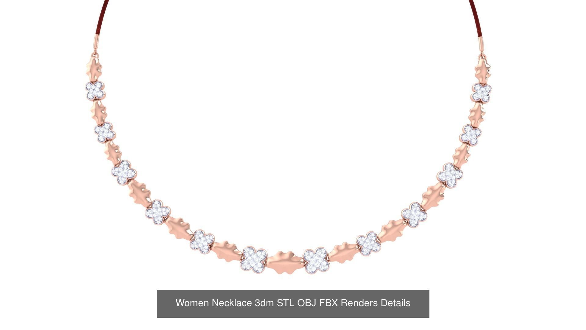25 Women Necklace 3dm STL OBJ FBX Render Details Collection | CGTrader