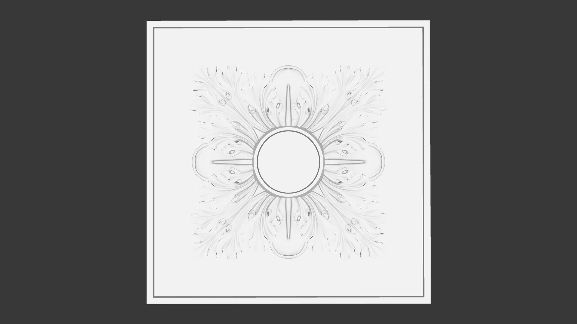 Classic ceiling rose 3D model | CGTrader