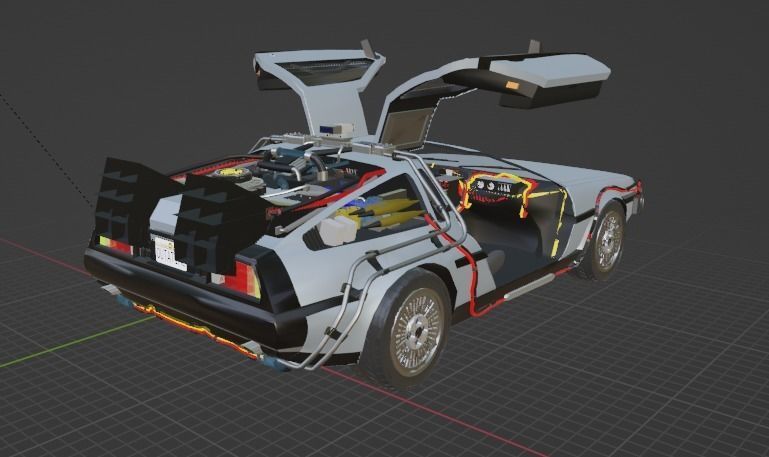 Delorian 12 3D model animated | CGTrader