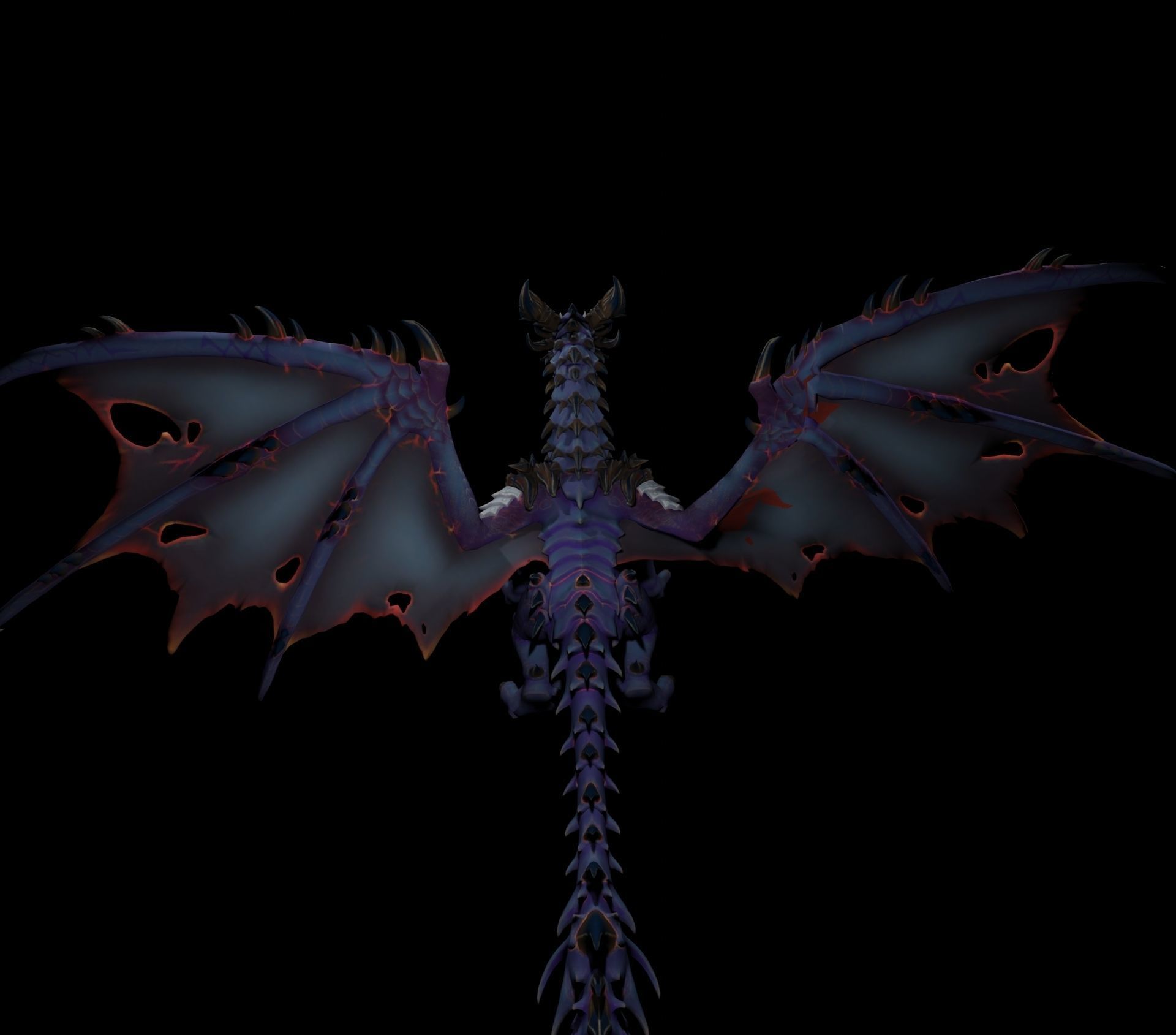 dark dragon 3D model animated rigged | CGTrader
