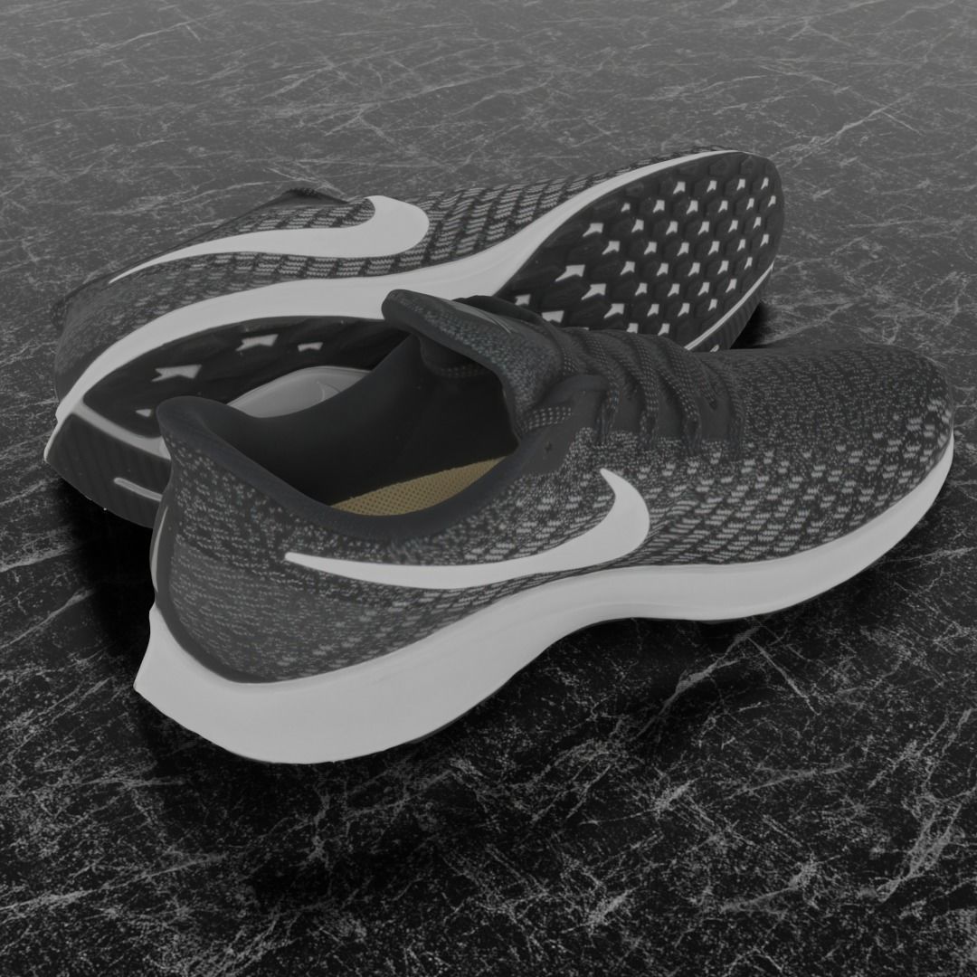3D model NIKE 3D SHOES - BLACK - SPORT VR / AR / low-poly | CGTrader