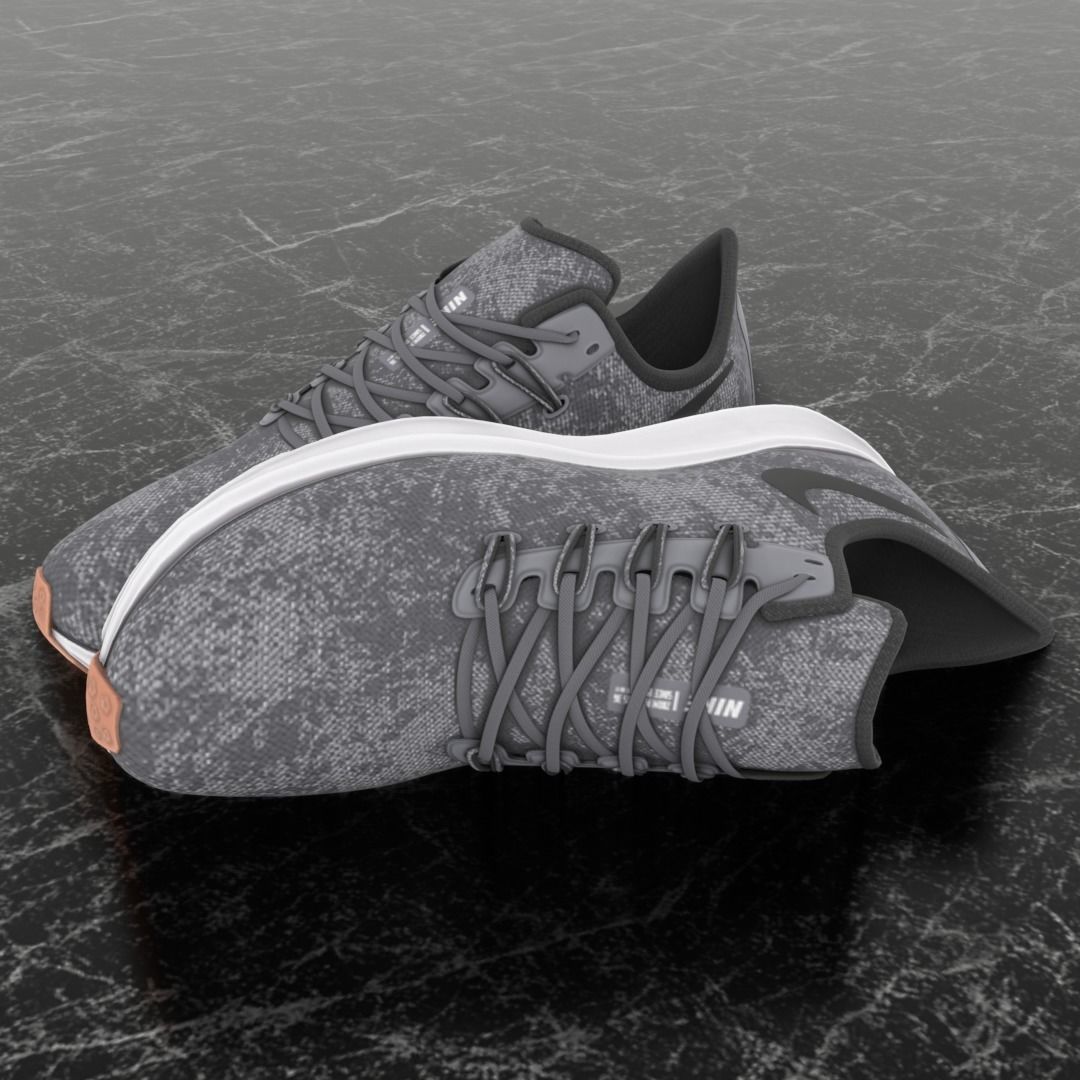 3D model NIKE 3D RUNNING SHOES -GREY VR / AR / low-poly | CGTrader