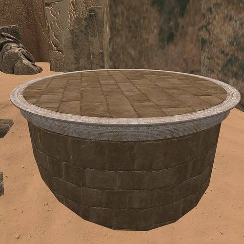 Circle Stone Pedestal free 3D model | CGTrader