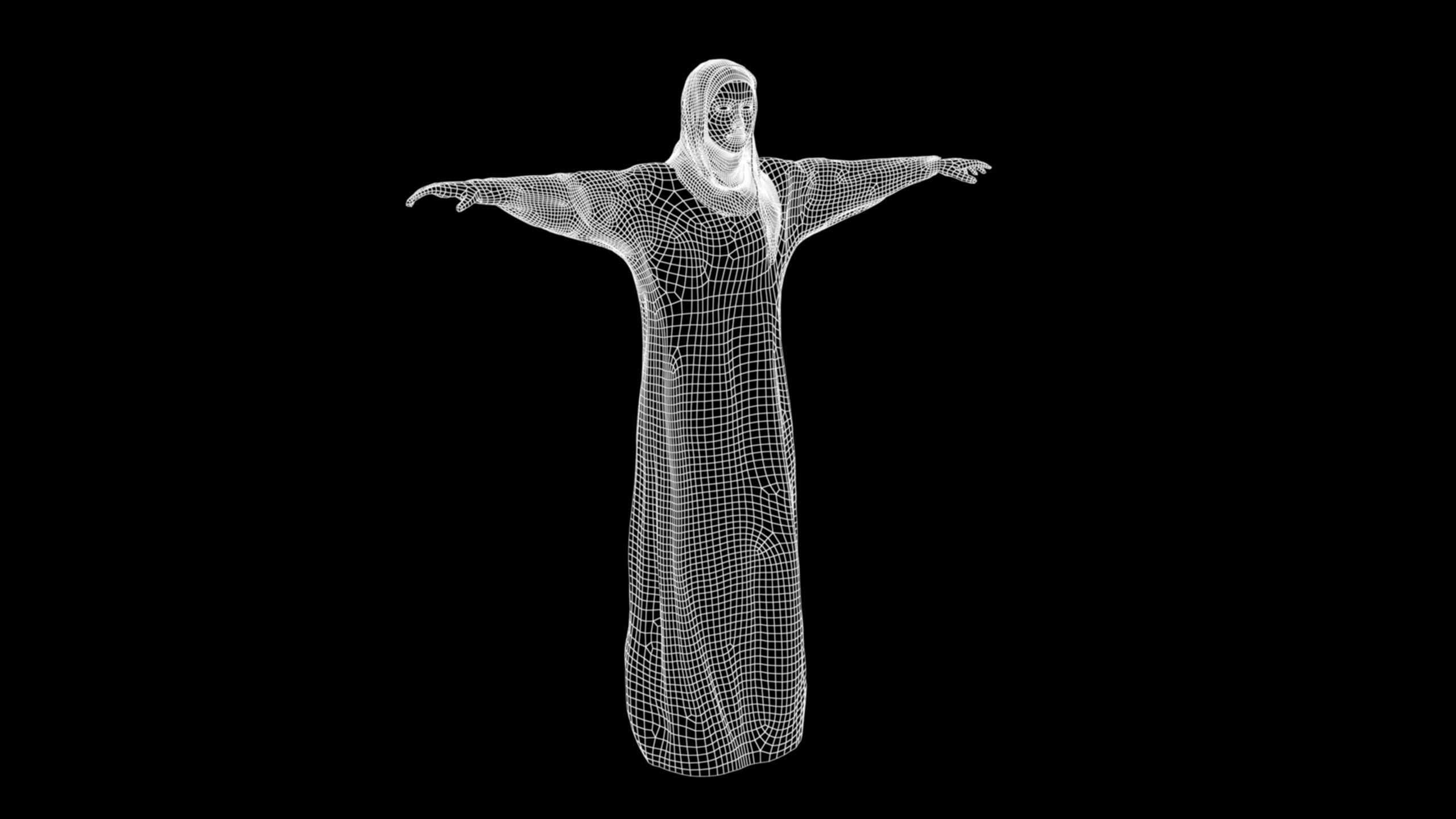 arabic dress with Hijab 3D model | CGTrader