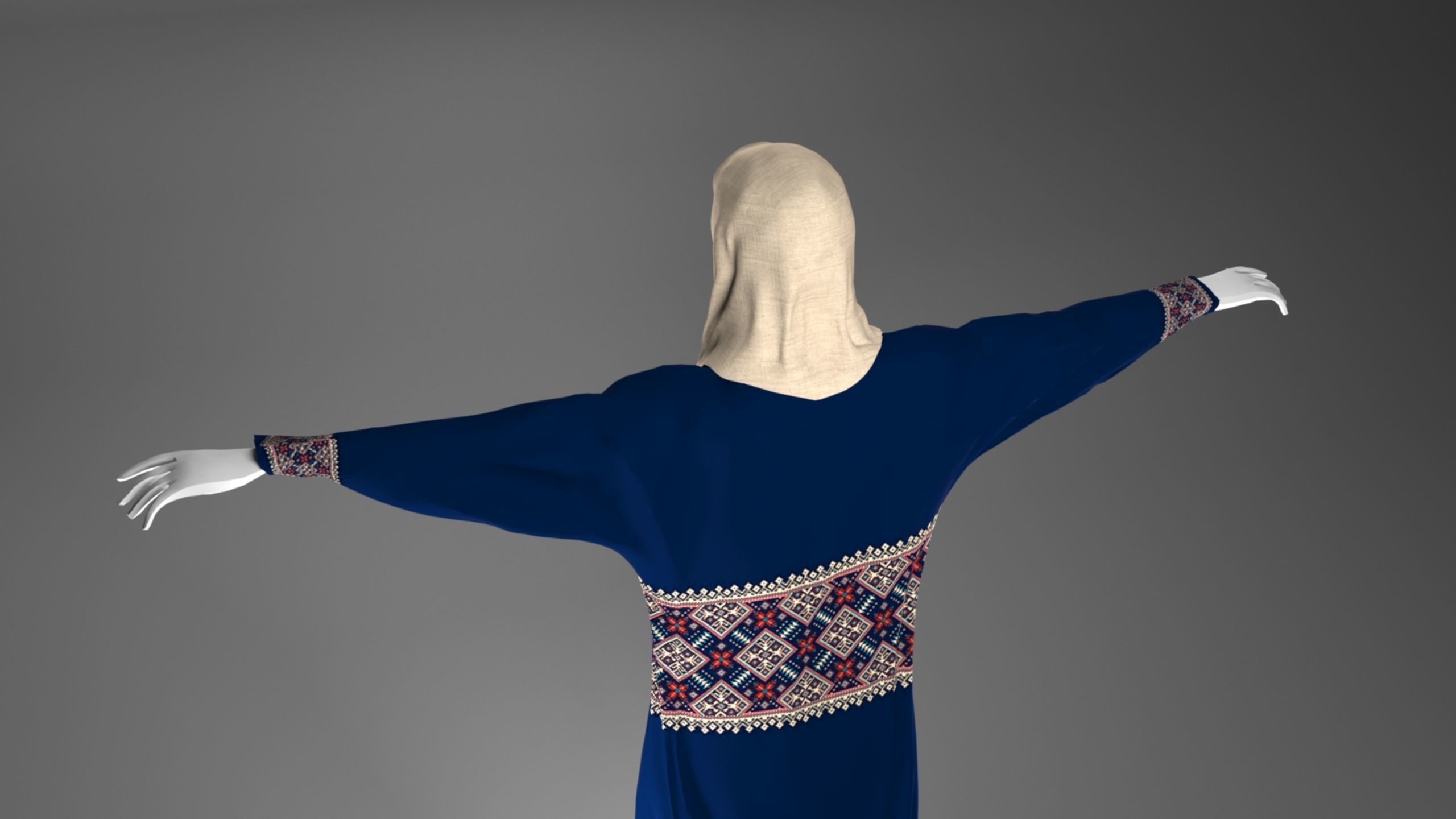 arabic dress with Hijab 3D model | CGTrader