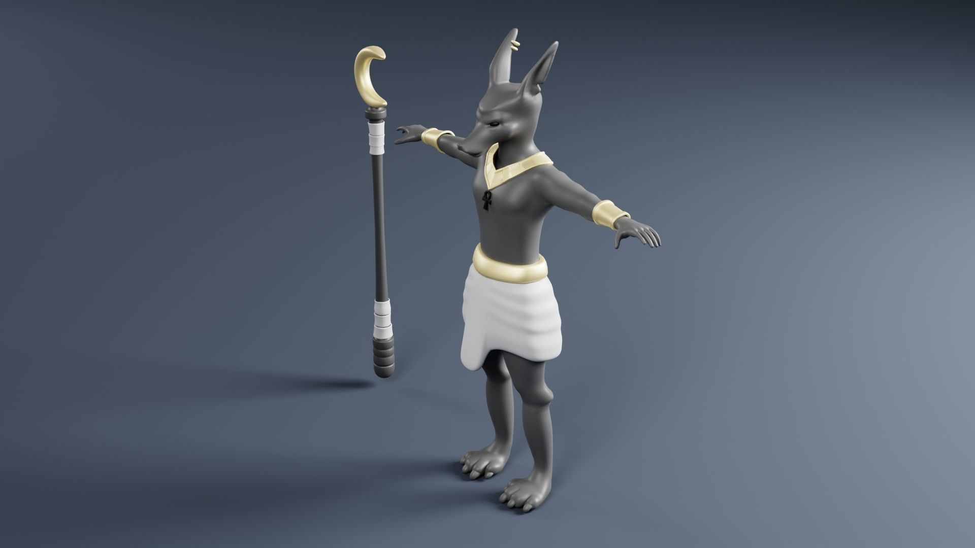 3D model Anubis Cartoon Style Character VR / AR / low-poly | CGTrader