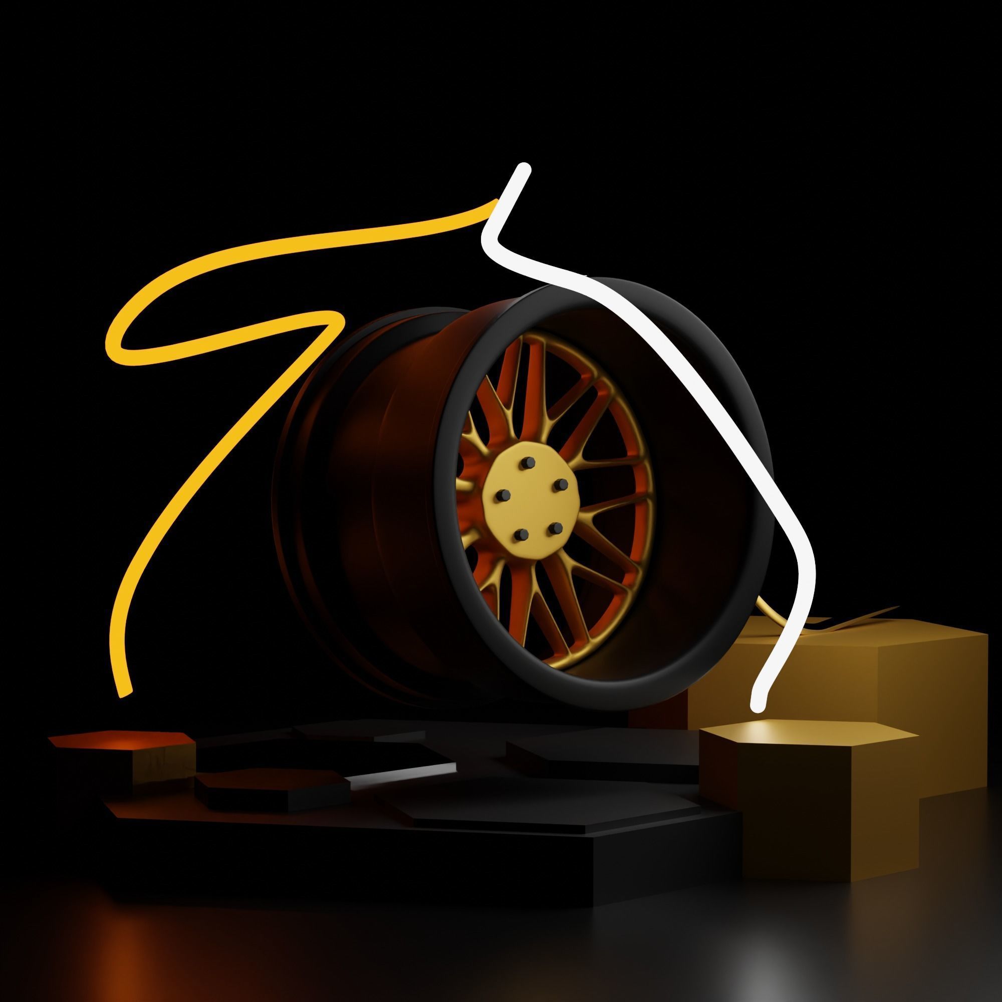 hre-540c-3pc wheel 3D model | CGTrader