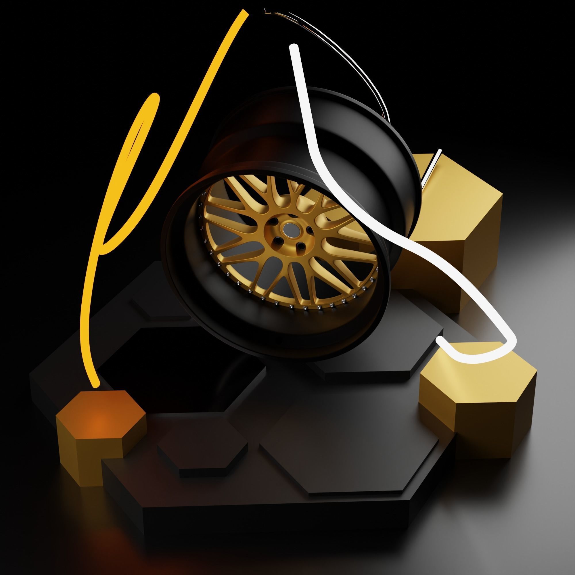 hre-540c-3pc wheel 3D model | CGTrader