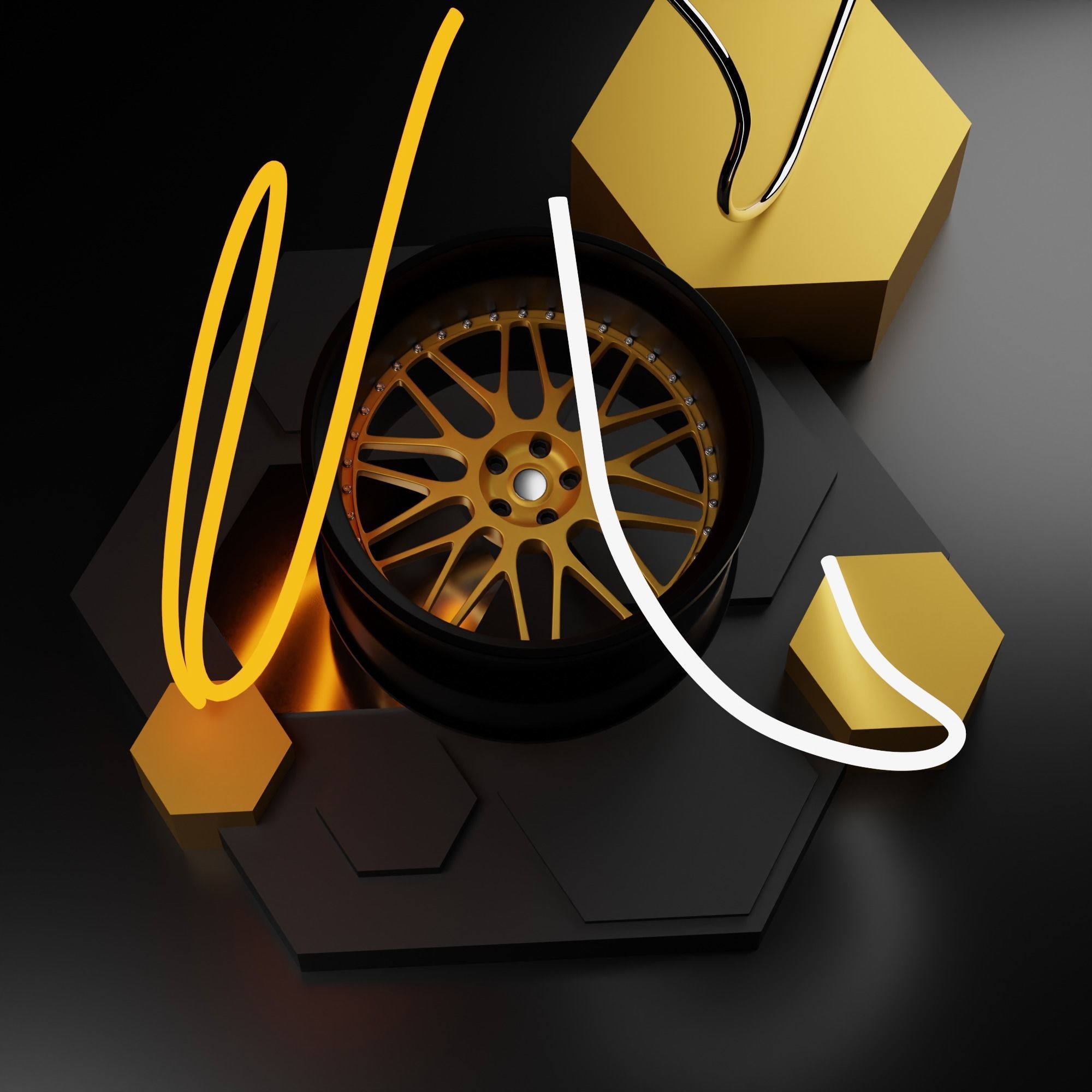 hre-540c-3pc wheel 3D model | CGTrader
