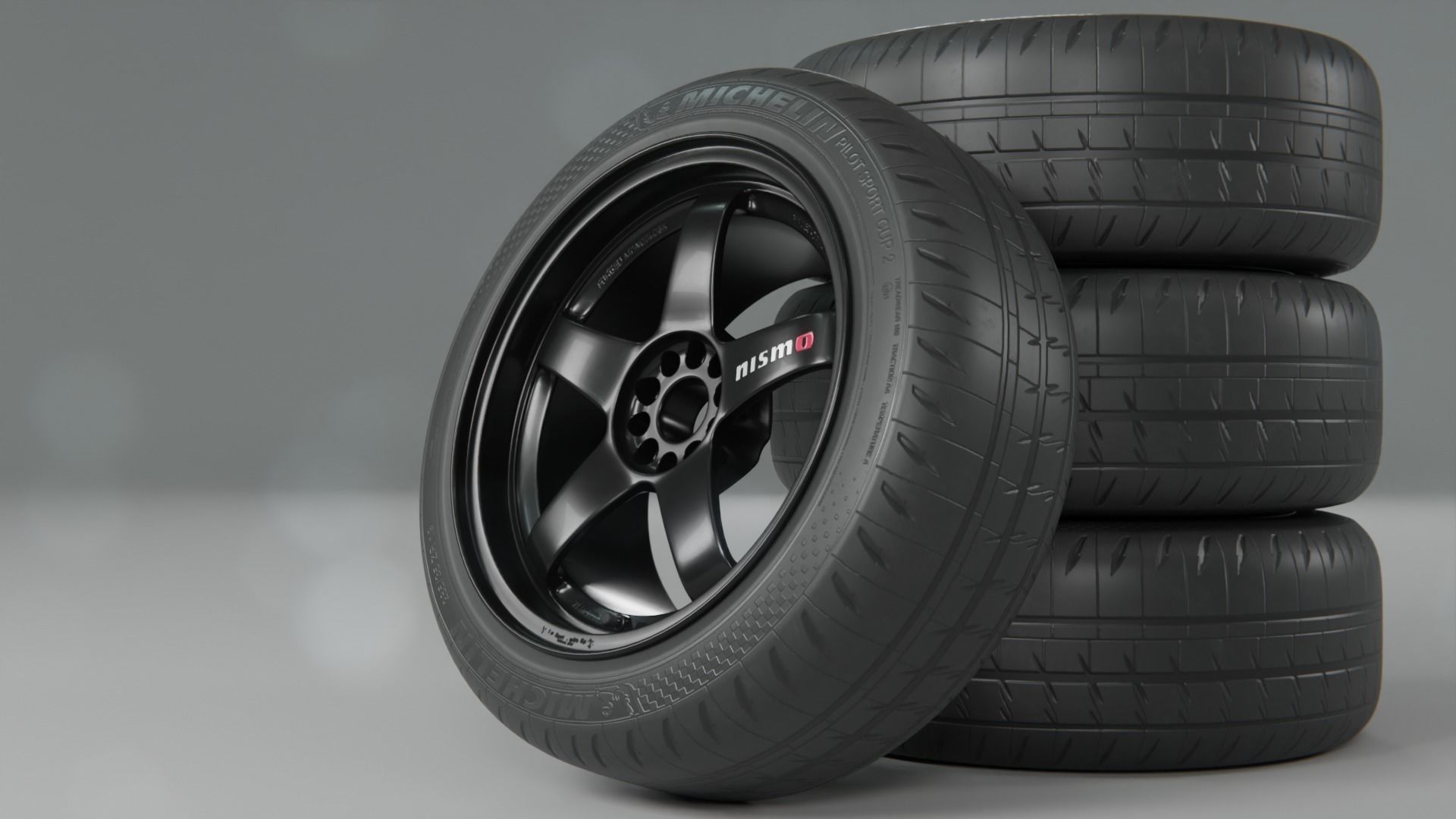 Nismo LMGT4 Wheels Sport Car Set Michelin Realistic Race Tires free 3D ...