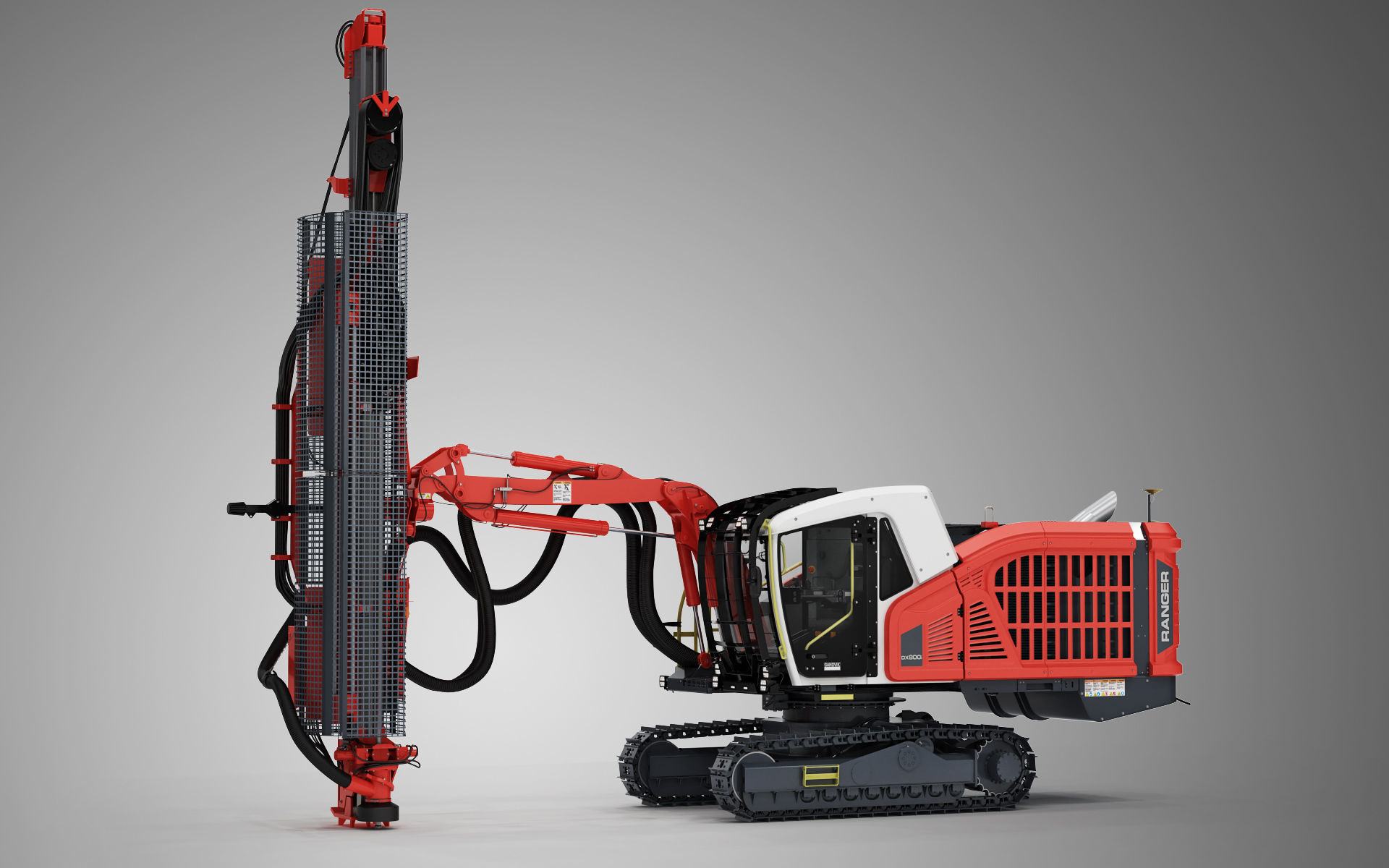 Surface top hammer drill rig Ranger DX800i 3D model | CGTrader
