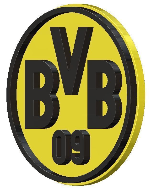 BVB 09 LOGO FOOTBALL EMBLEM 3D model 3D printable | CGTrader