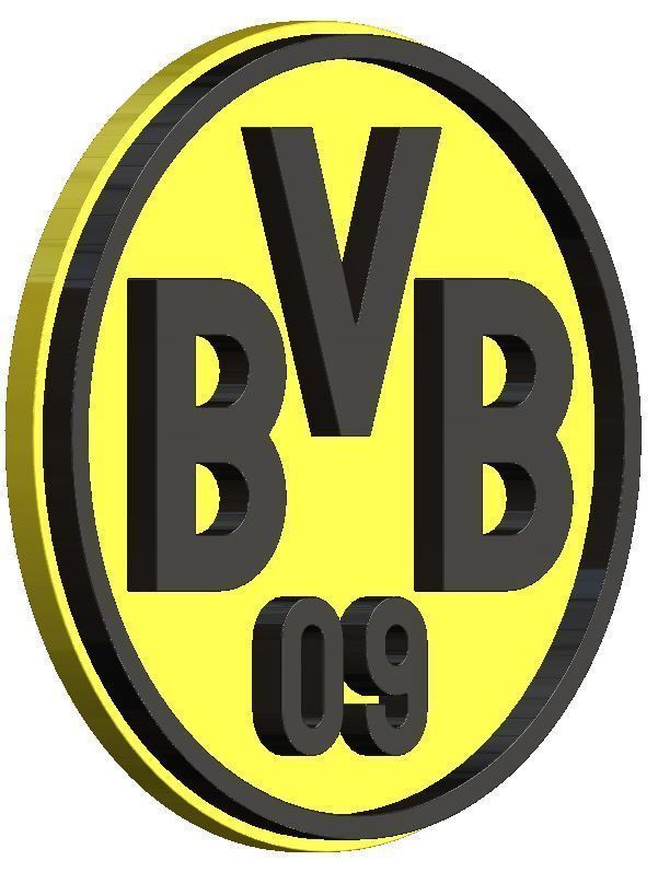 BVB 09 LOGO FOOTBALL EMBLEM 3D model 3D printable | CGTrader