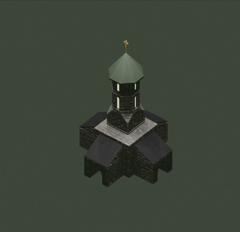 3D model Ancient Stone chapel VR / AR / low-poly | CGTrader