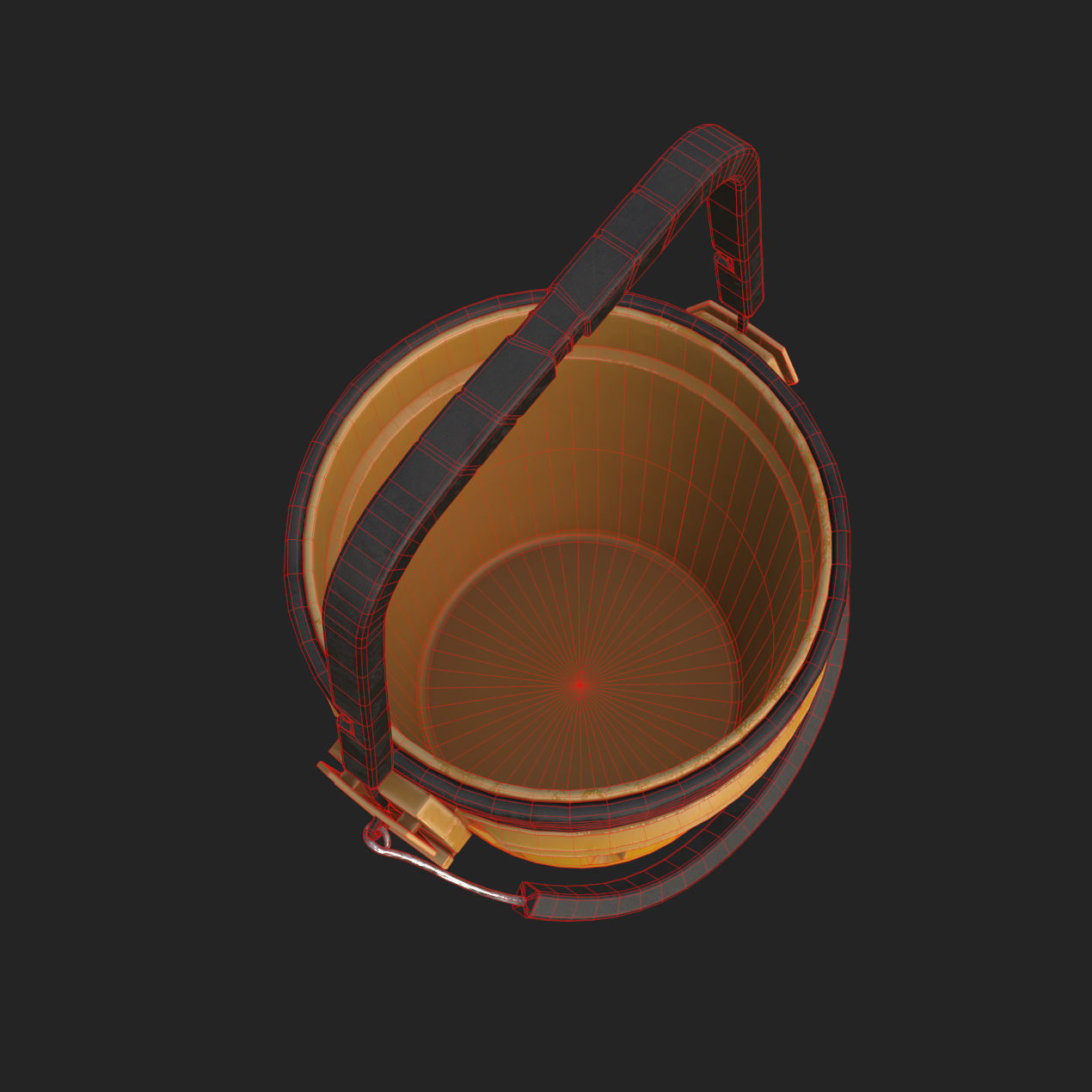 3D model Yellow Industrial Bucket VR / AR / low-poly | CGTrader