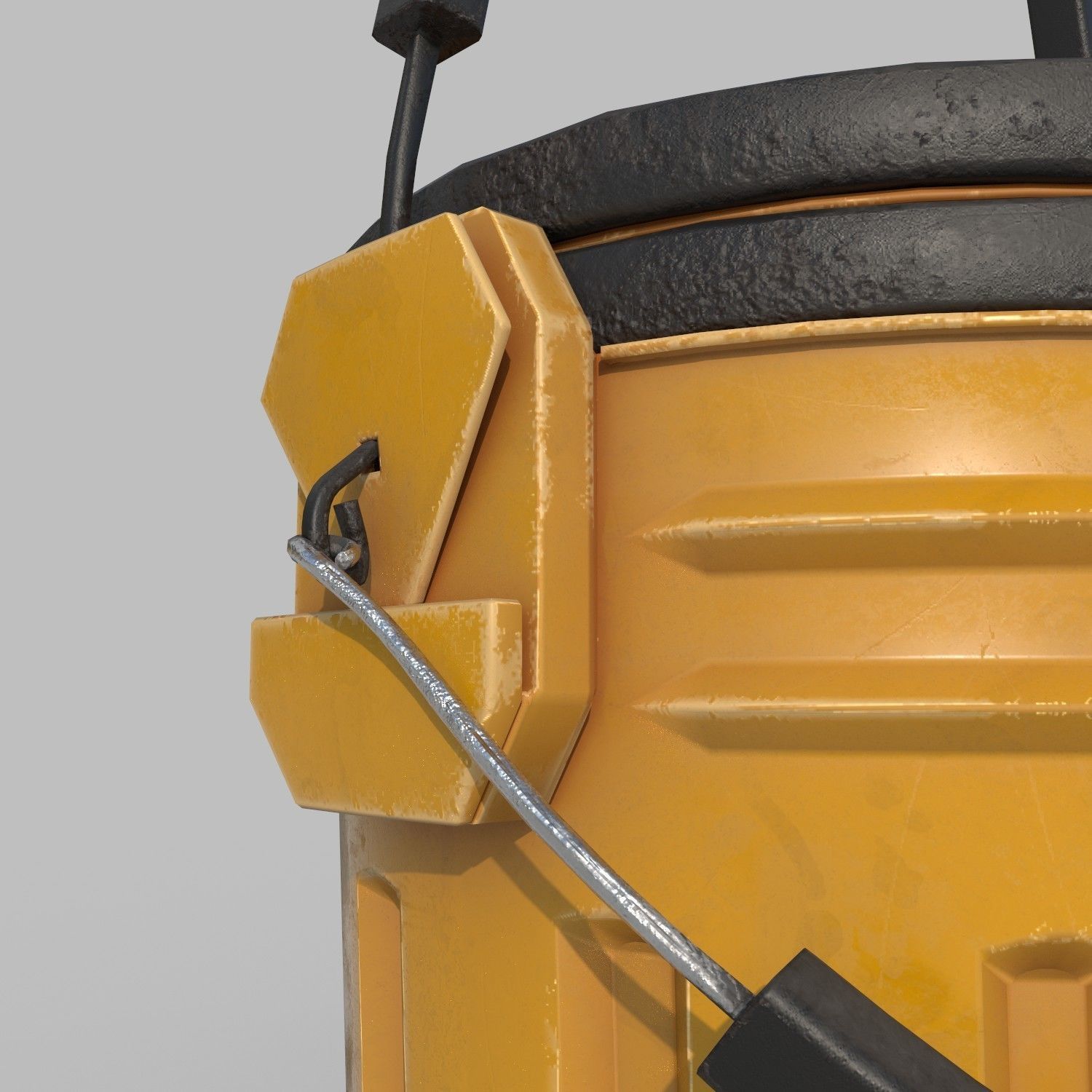 3D model Yellow Industrial Bucket VR / AR / low-poly | CGTrader