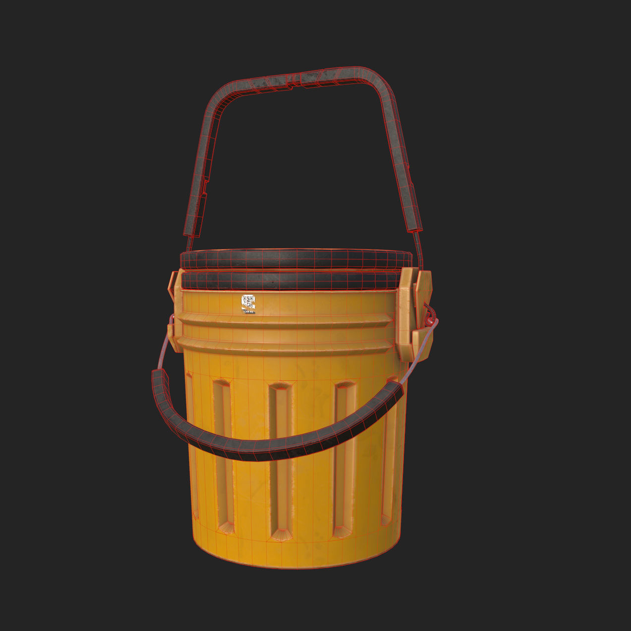 3D model Yellow Industrial Bucket VR / AR / low-poly | CGTrader