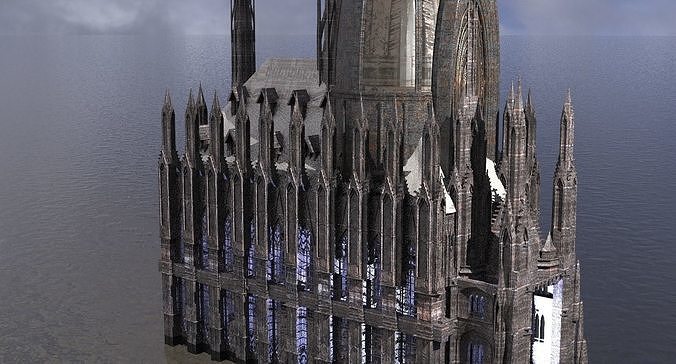 Cathedral Arch Wizards Hall exterior 2 3D model | CGTrader