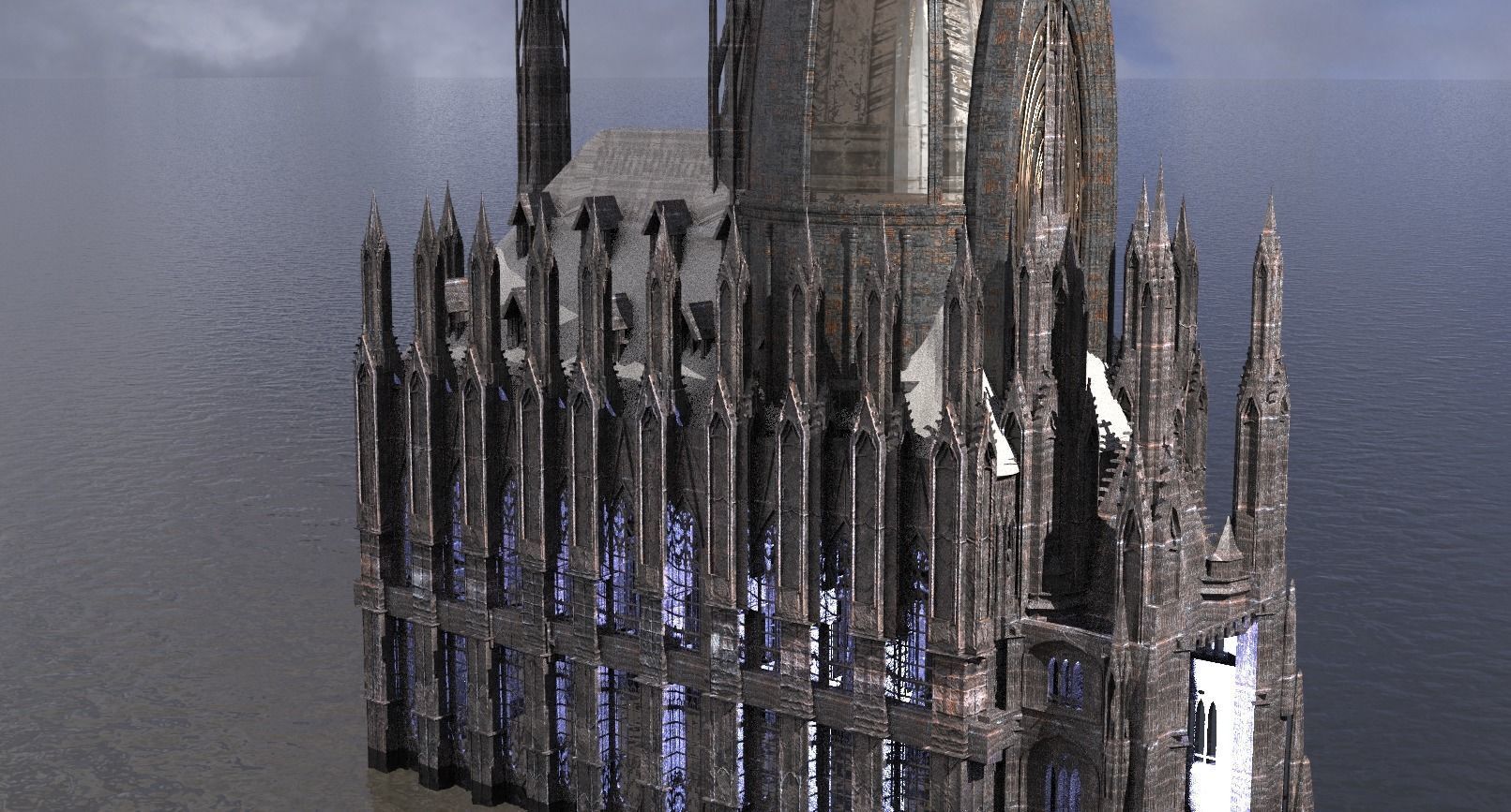 Cathedral Arch Wizards Hall exterior 2 3D model | CGTrader
