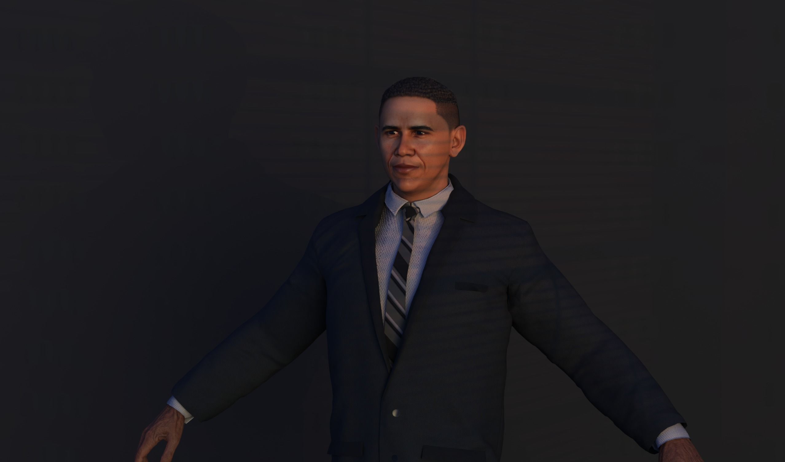 3D model Barack Obama fully rigged and Realistic VR / AR / low-poly ...