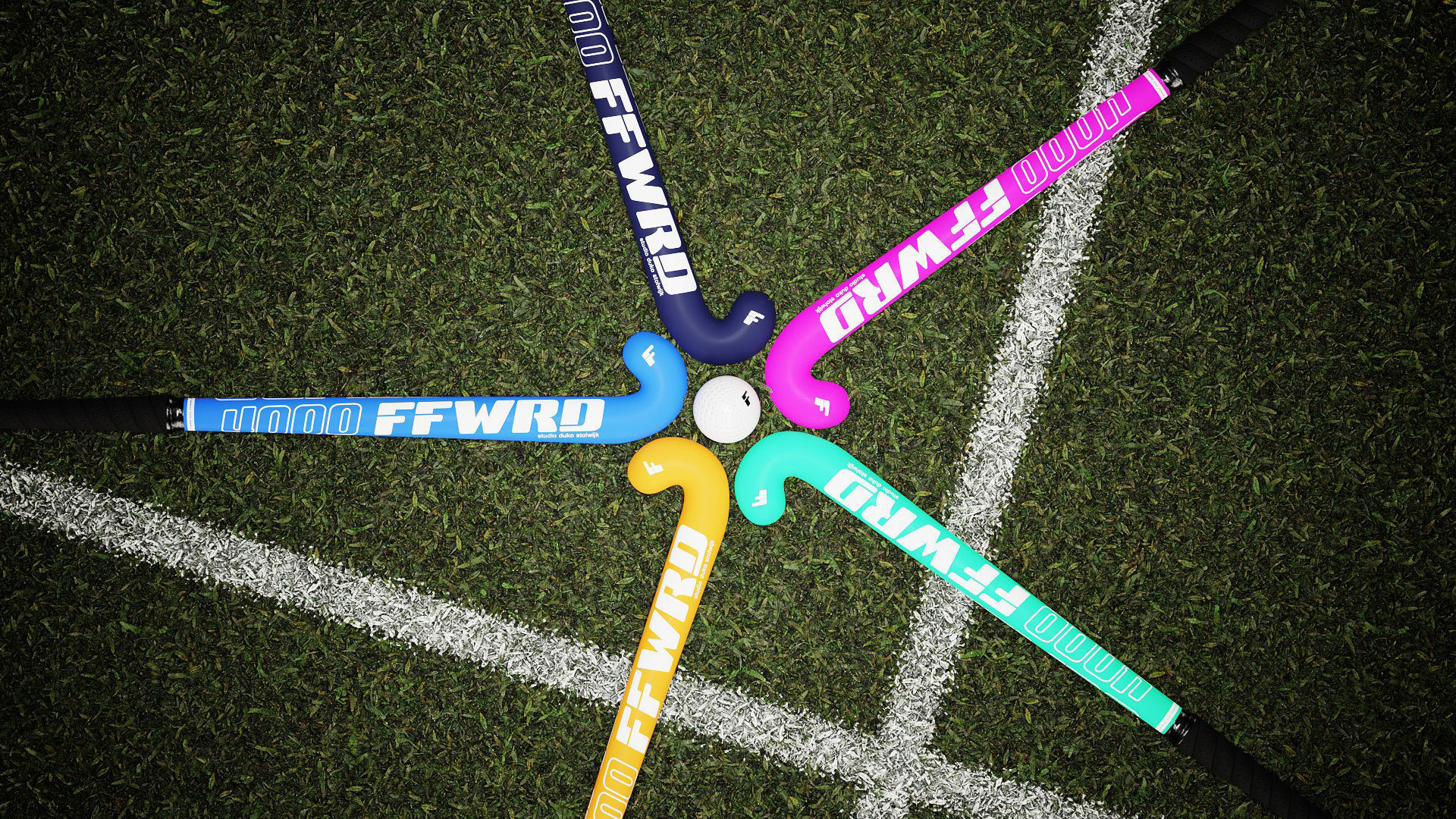 Field Hockey Stick and Ball 3D model | CGTrader