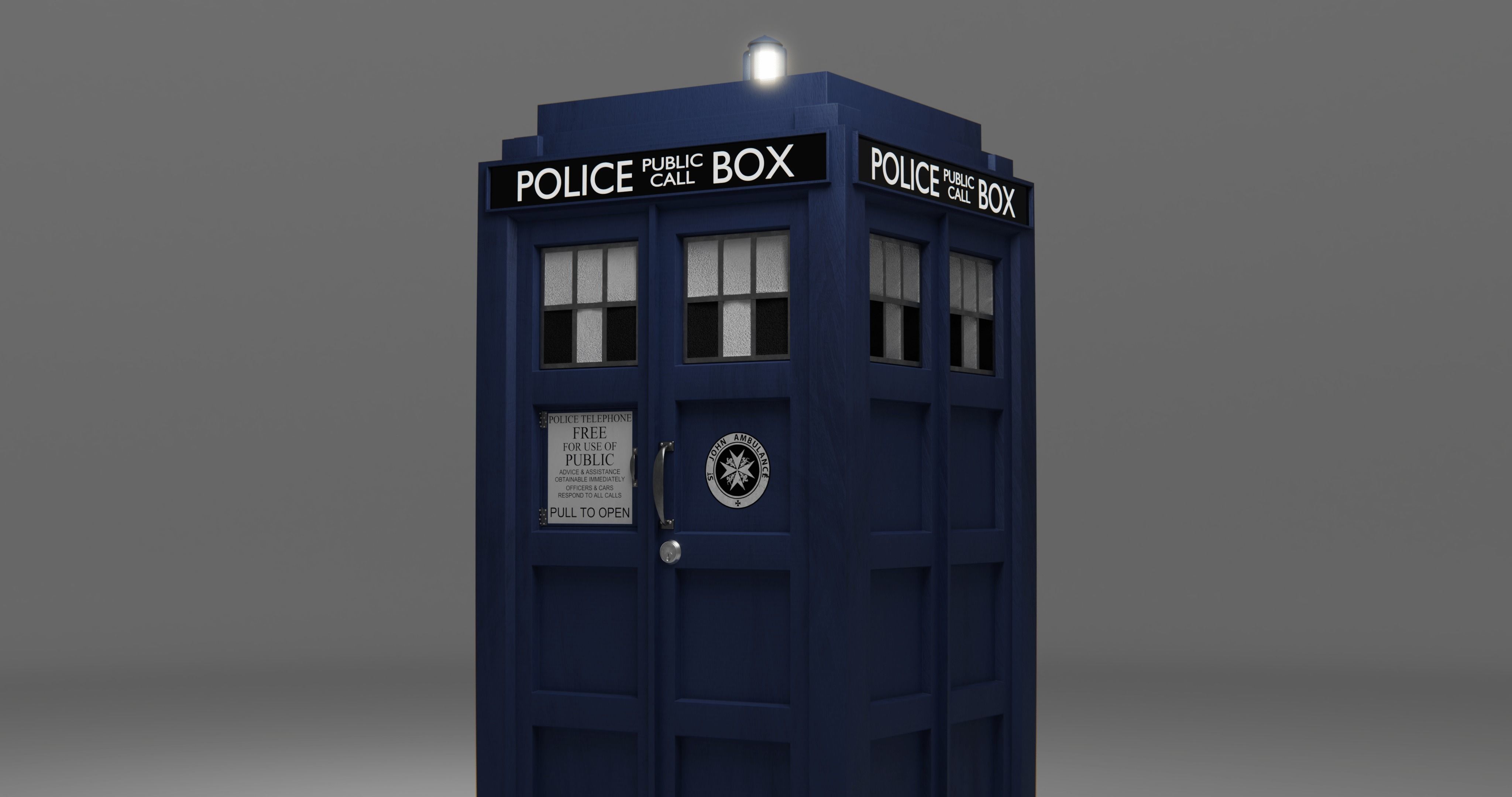 TARDIS free 3D model | CGTrader