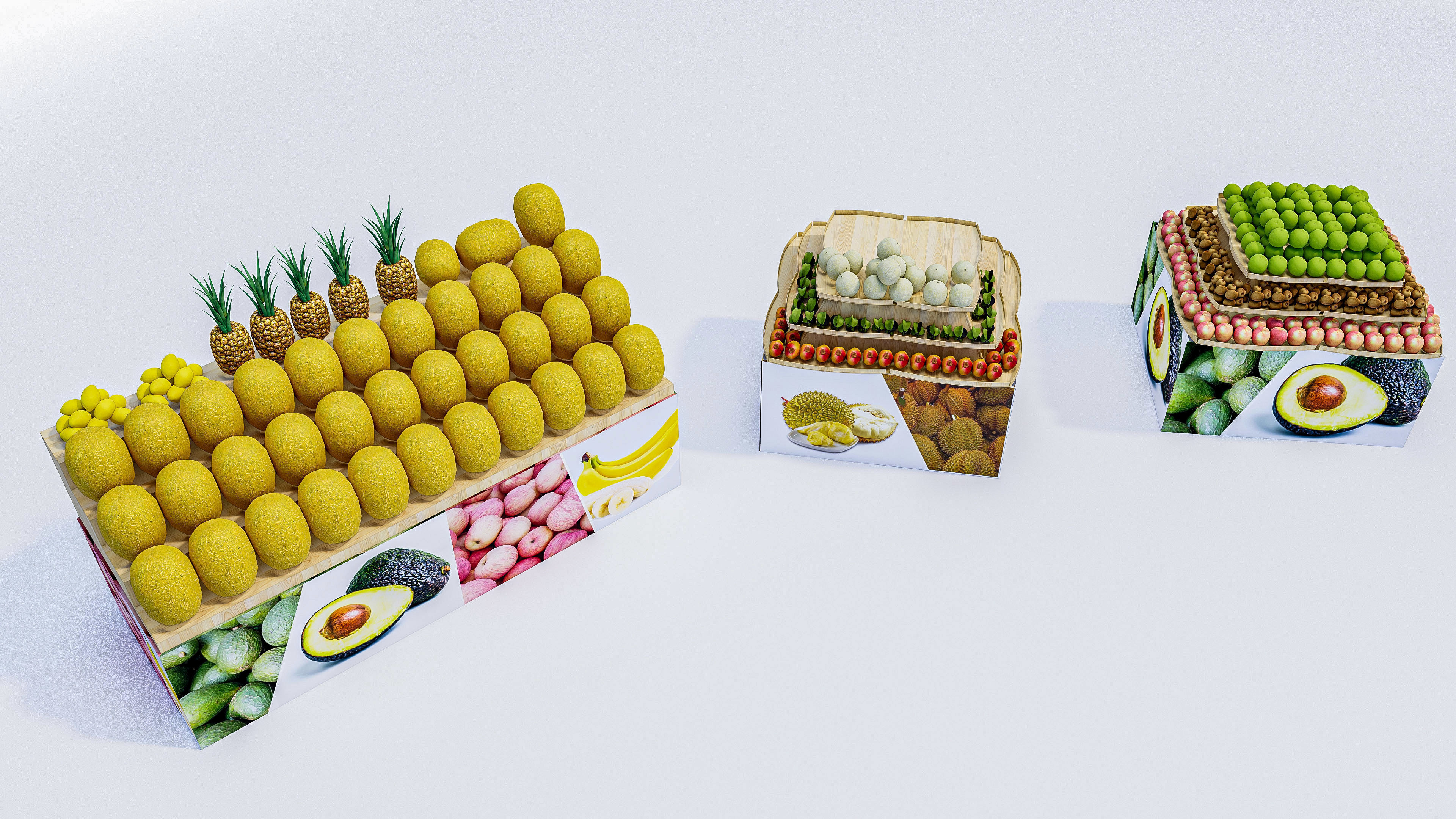 Fruits and vegetables Supermarket Grocery store 3D model | CGTrader