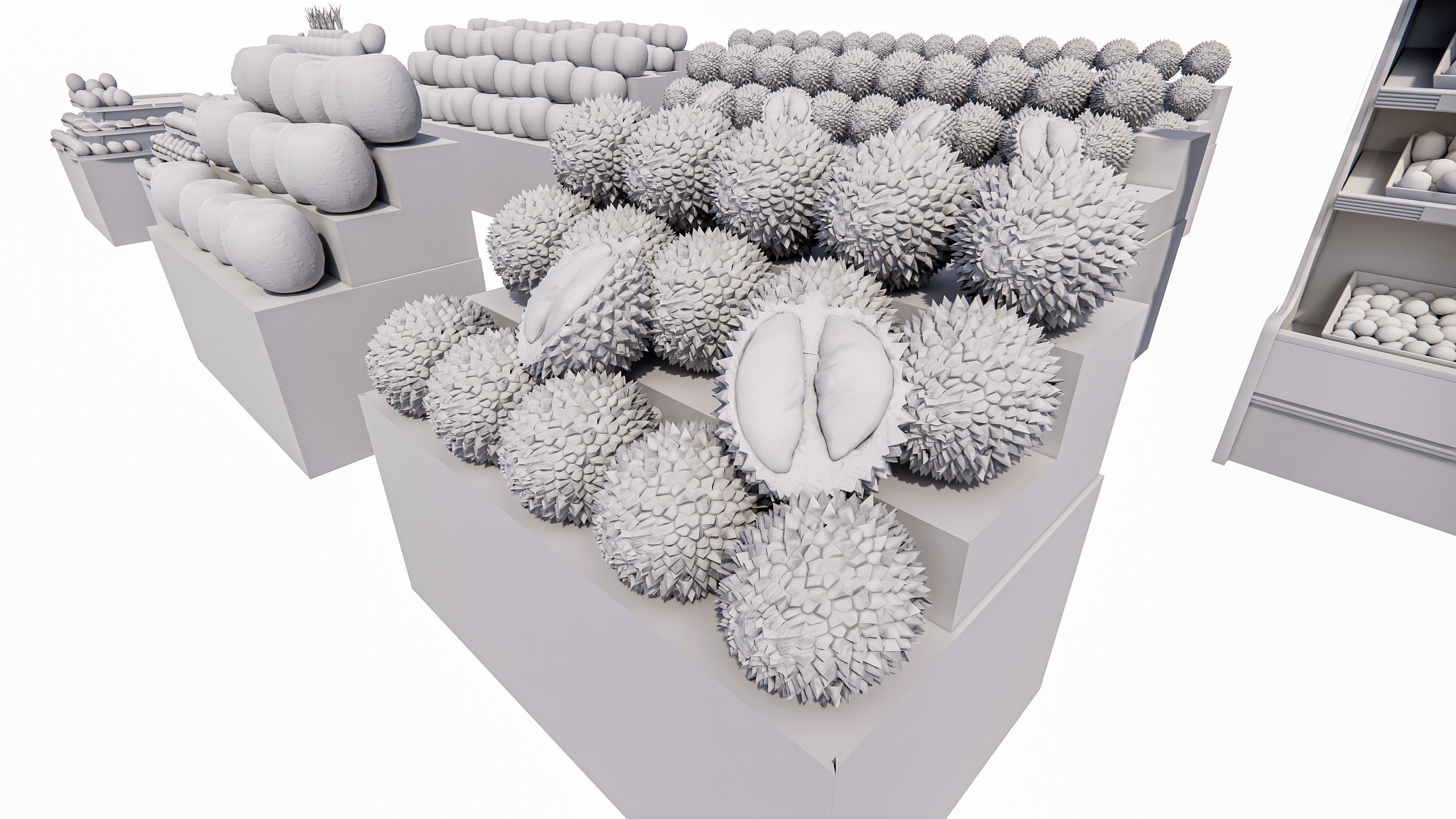 Fruits and vegetables Supermarket Grocery store 3D model | CGTrader