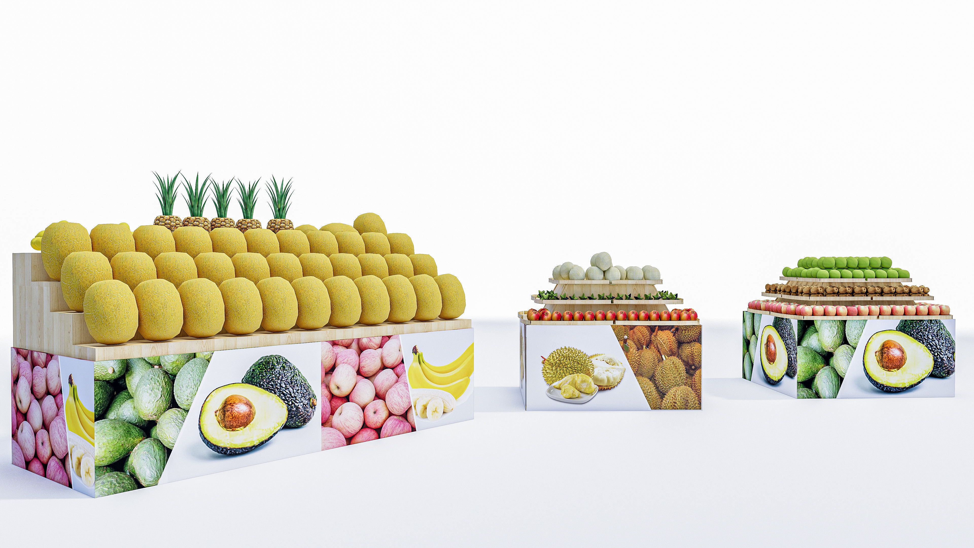 Fruits and vegetables Supermarket Grocery store 3D model | CGTrader