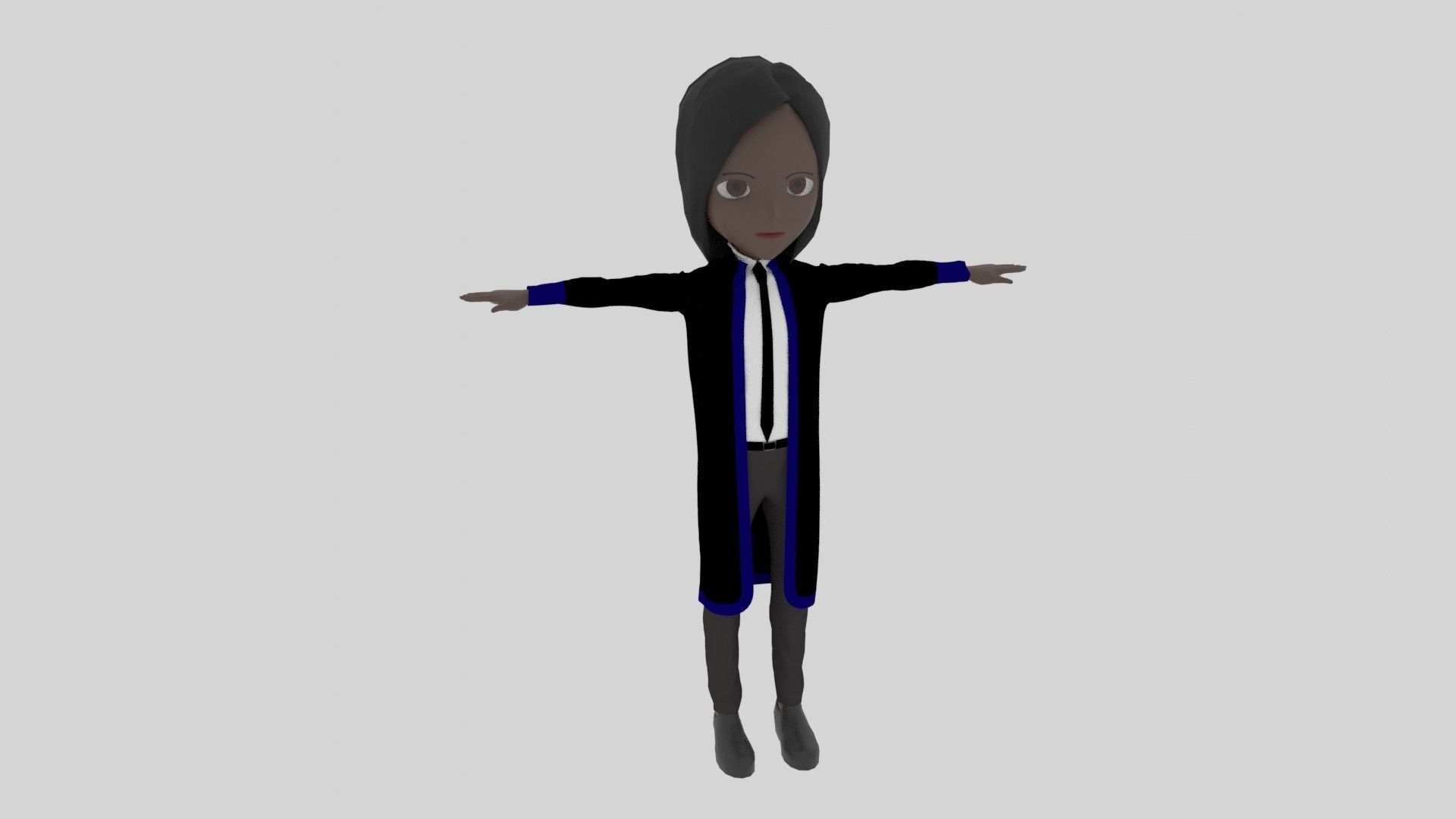 3D model Graduate - Cartoon Character Afro Woman VR / AR / low-poly ...