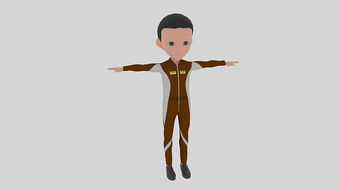 3D model Racer - Cartoon Character Man VR / AR / low-poly | CGTrader