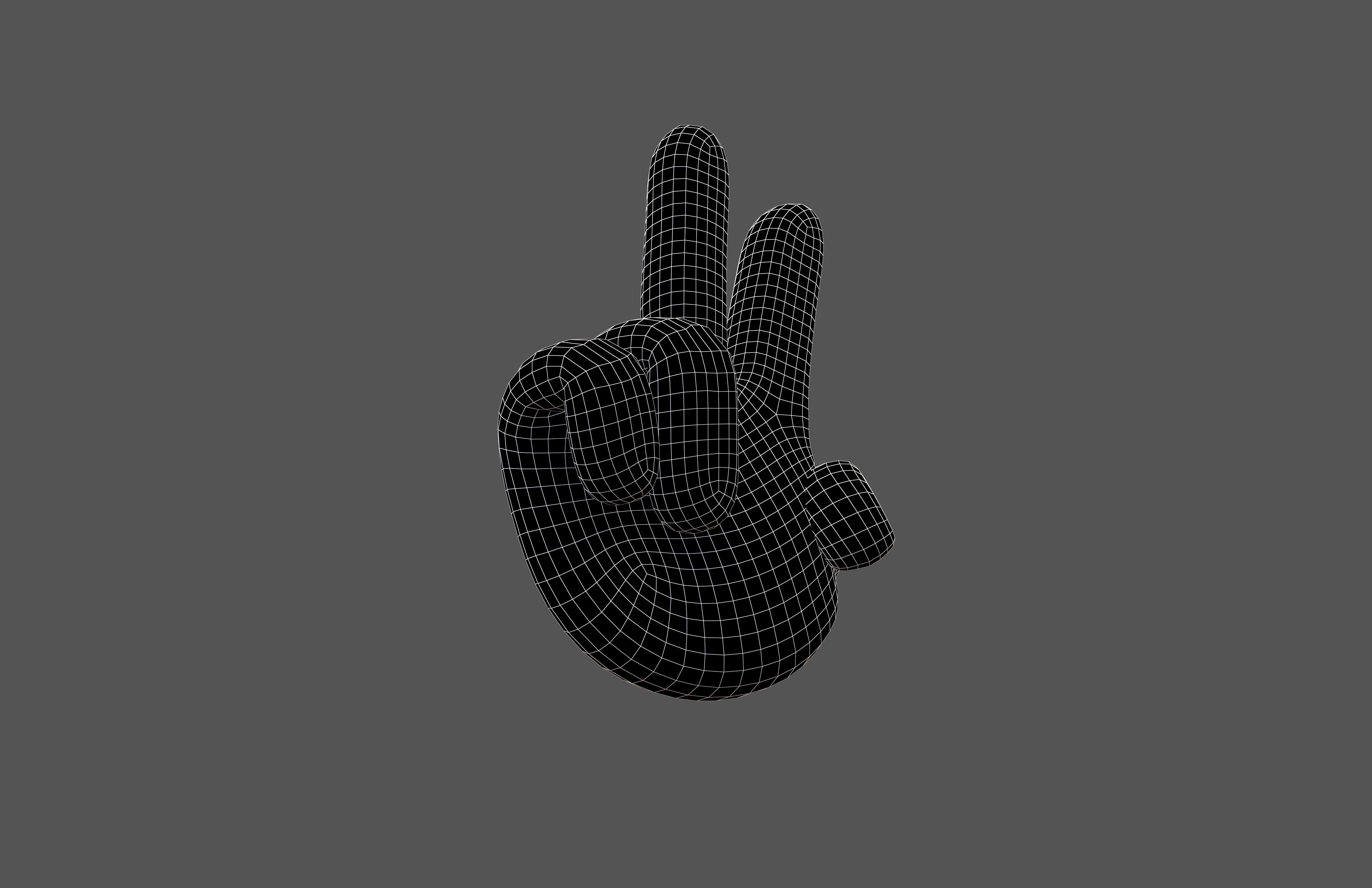 3D model Two Finger Up Hand v1 006 VR / AR / low-poly | CGTrader