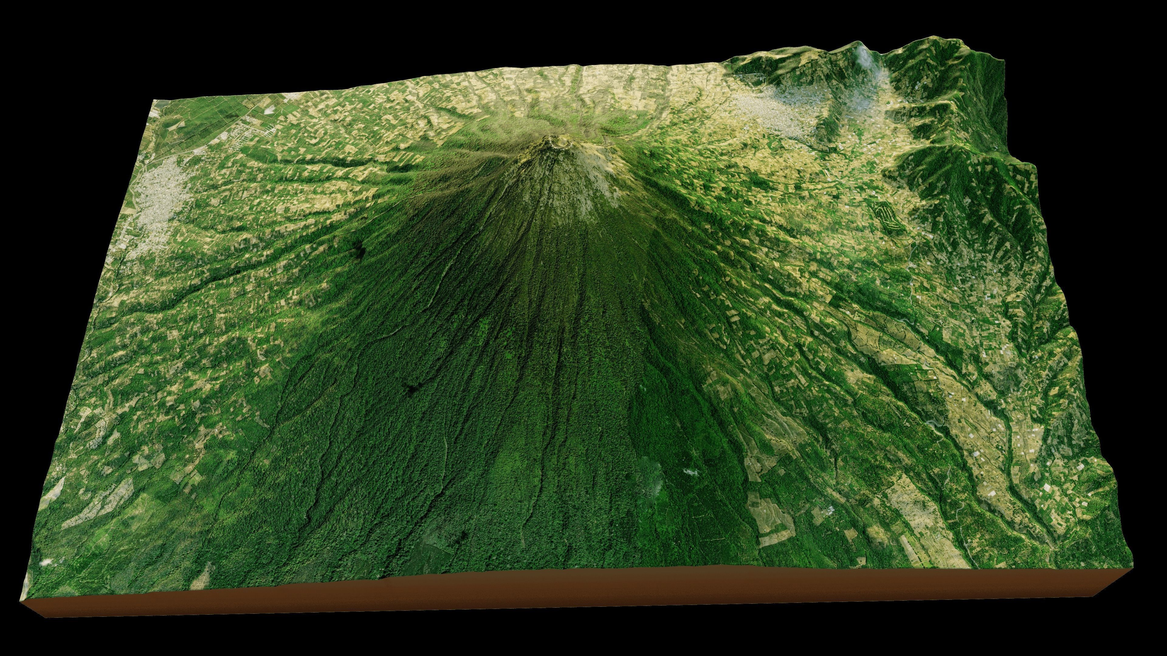 Agua Volcano 3d Terrain 3D model | CGTrader