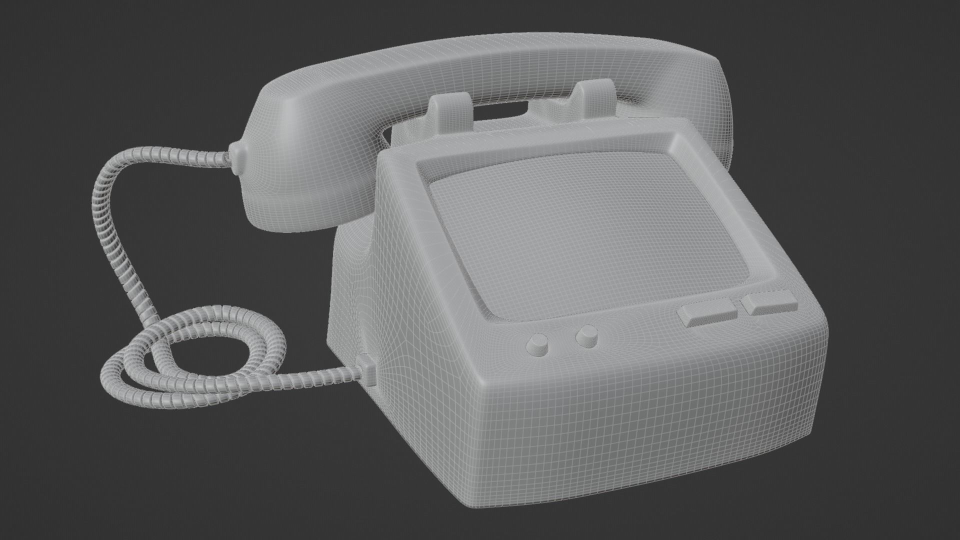 Retro Phone with a Screen 3D model | CGTrader