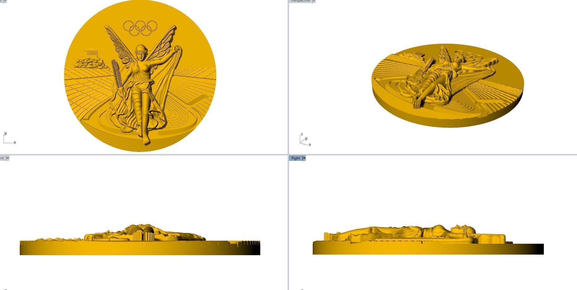 Olympic Medal PENDENT 3D model 3D printable | CGTrader