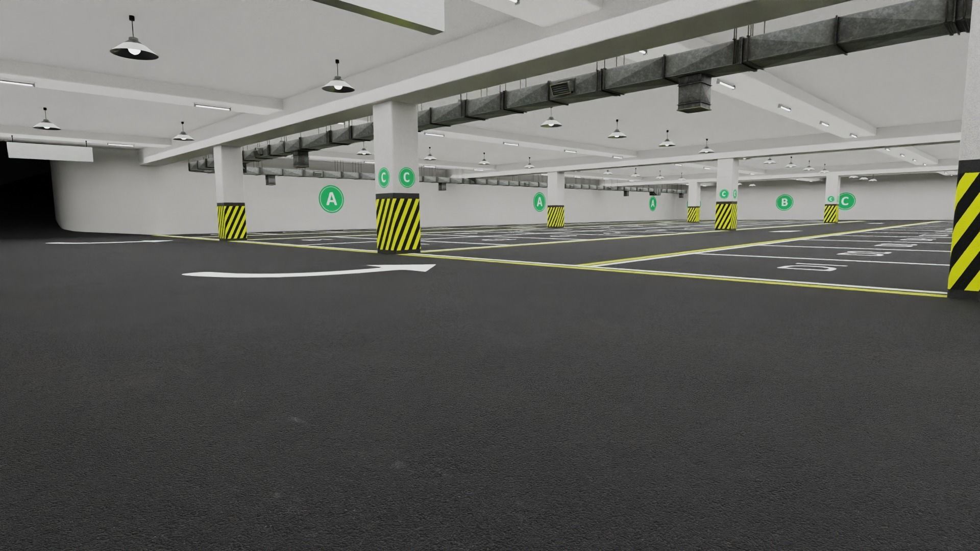 free car parking lot free VR / AR / low-poly 3D model | CGTrader