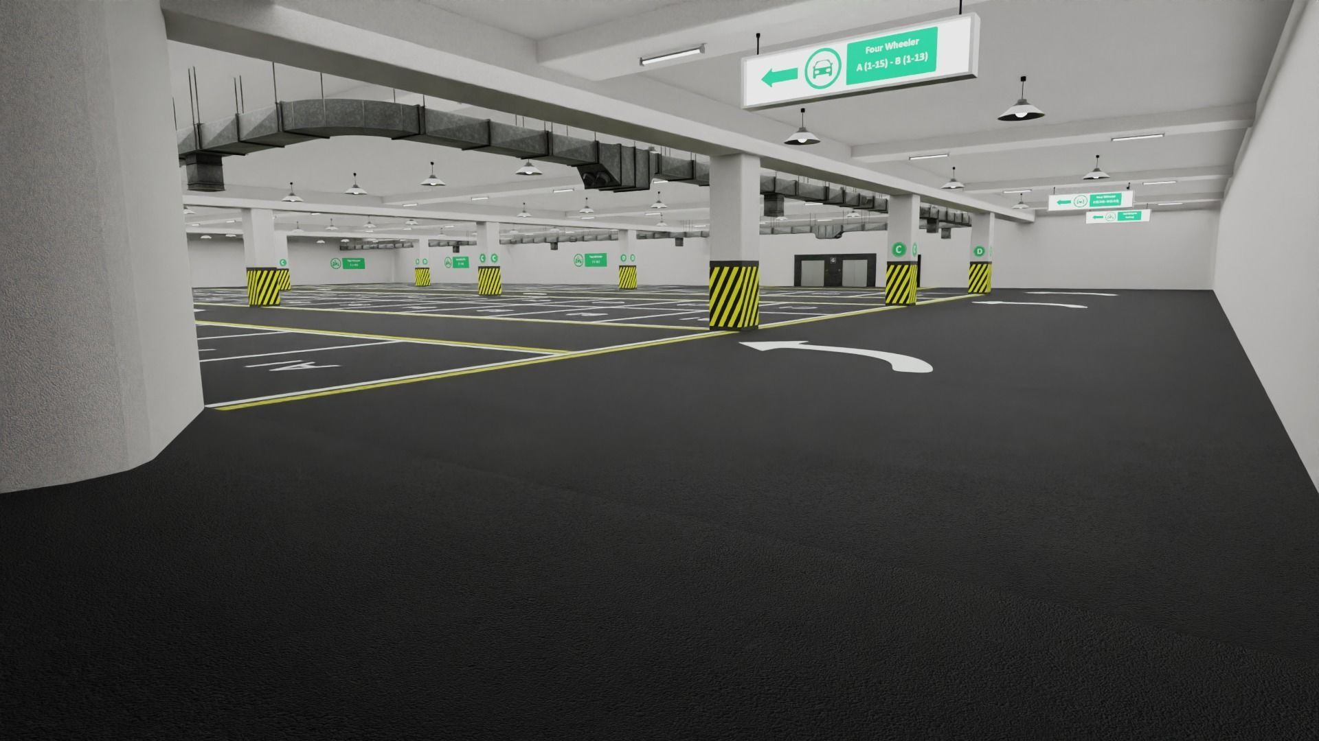 free car parking lot free VR / AR / low-poly 3D model | CGTrader