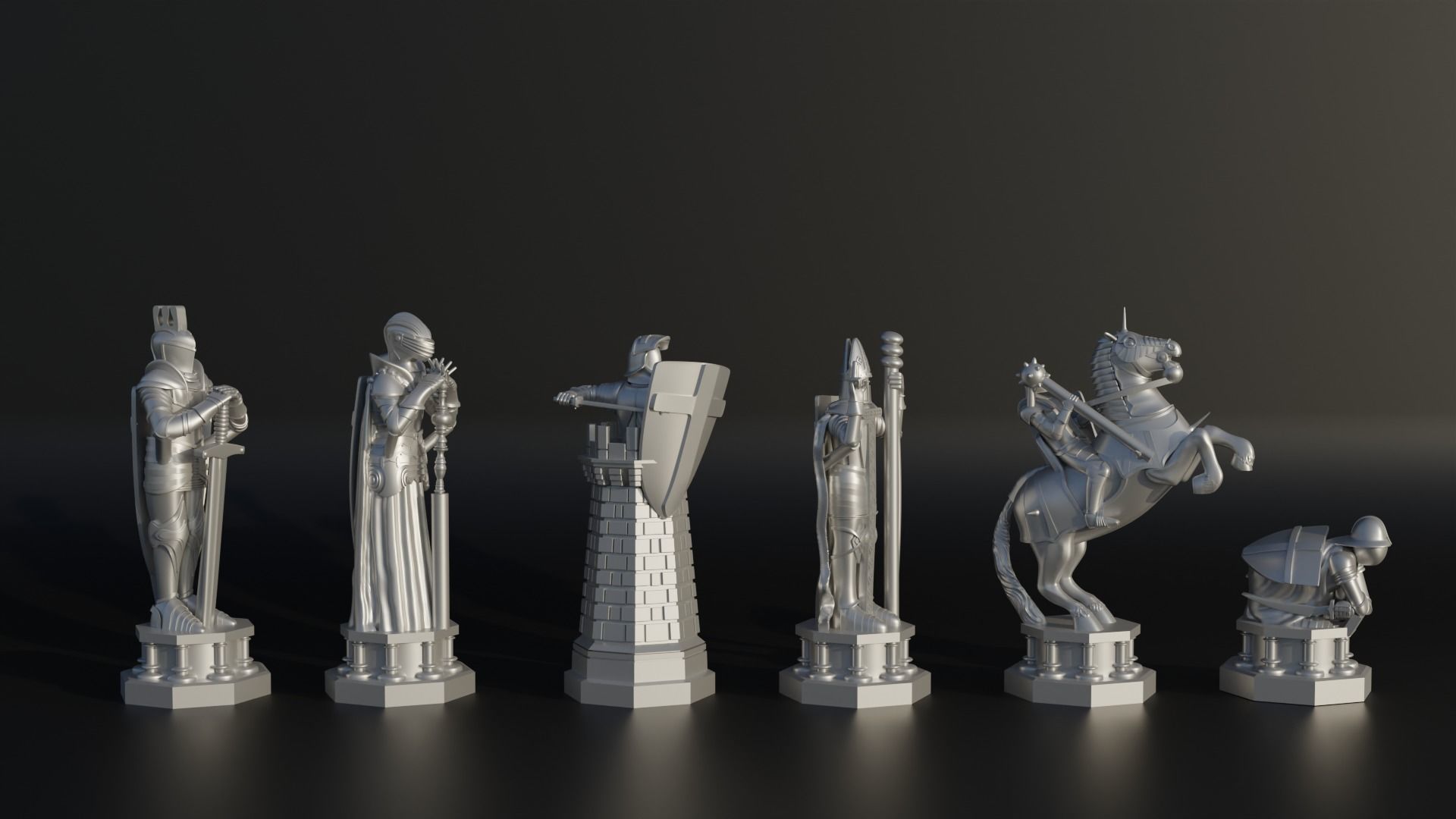 4 DIFFERENT 1GB CHESS STL FILES PACK - MEGA STL PACK 3D model 3D ...