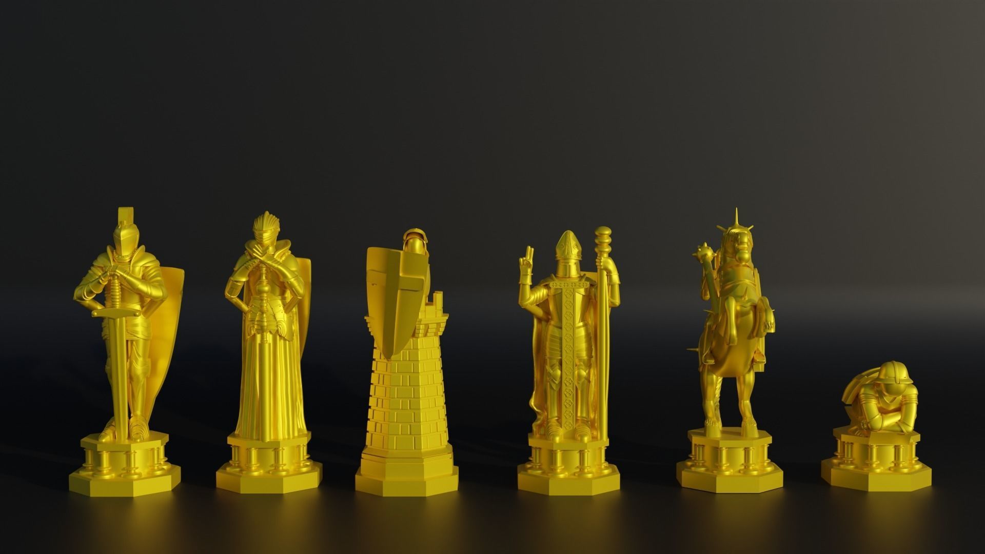 4 DIFFERENT 1GB CHESS STL FILES PACK - MEGA STL PACK 3D model 3D ...