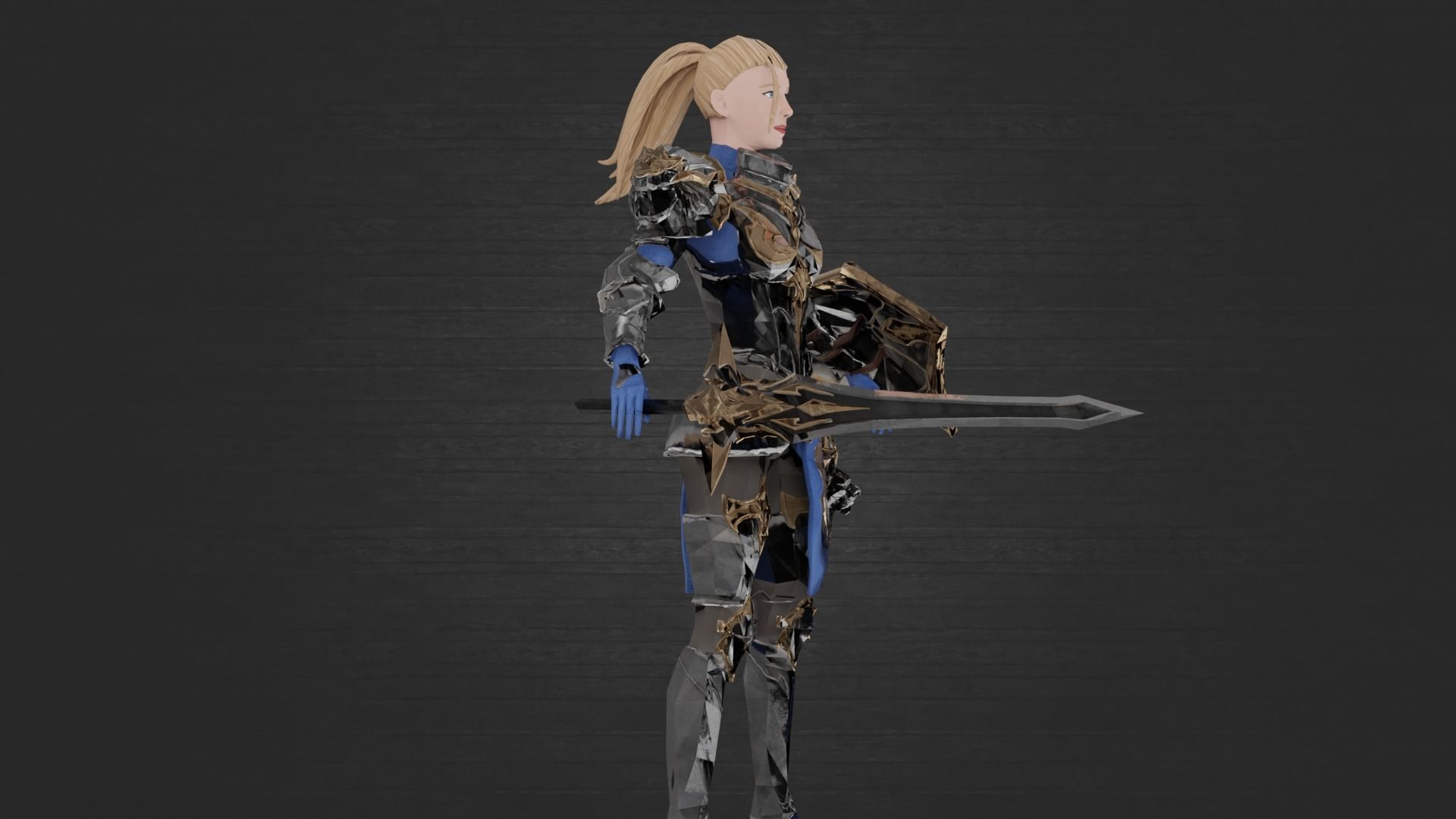 3D model Lion Knight Warcraft style Game-ready VR / AR / low-poly ...