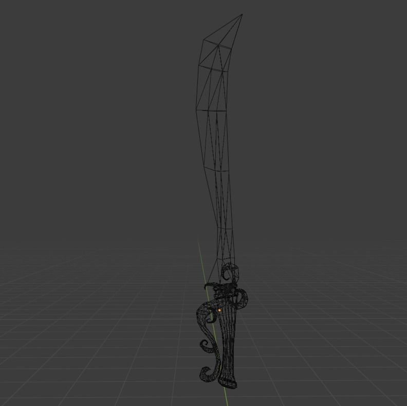 3D model Low Poly Sword - Wind Sword VR / AR / low-poly | CGTrader