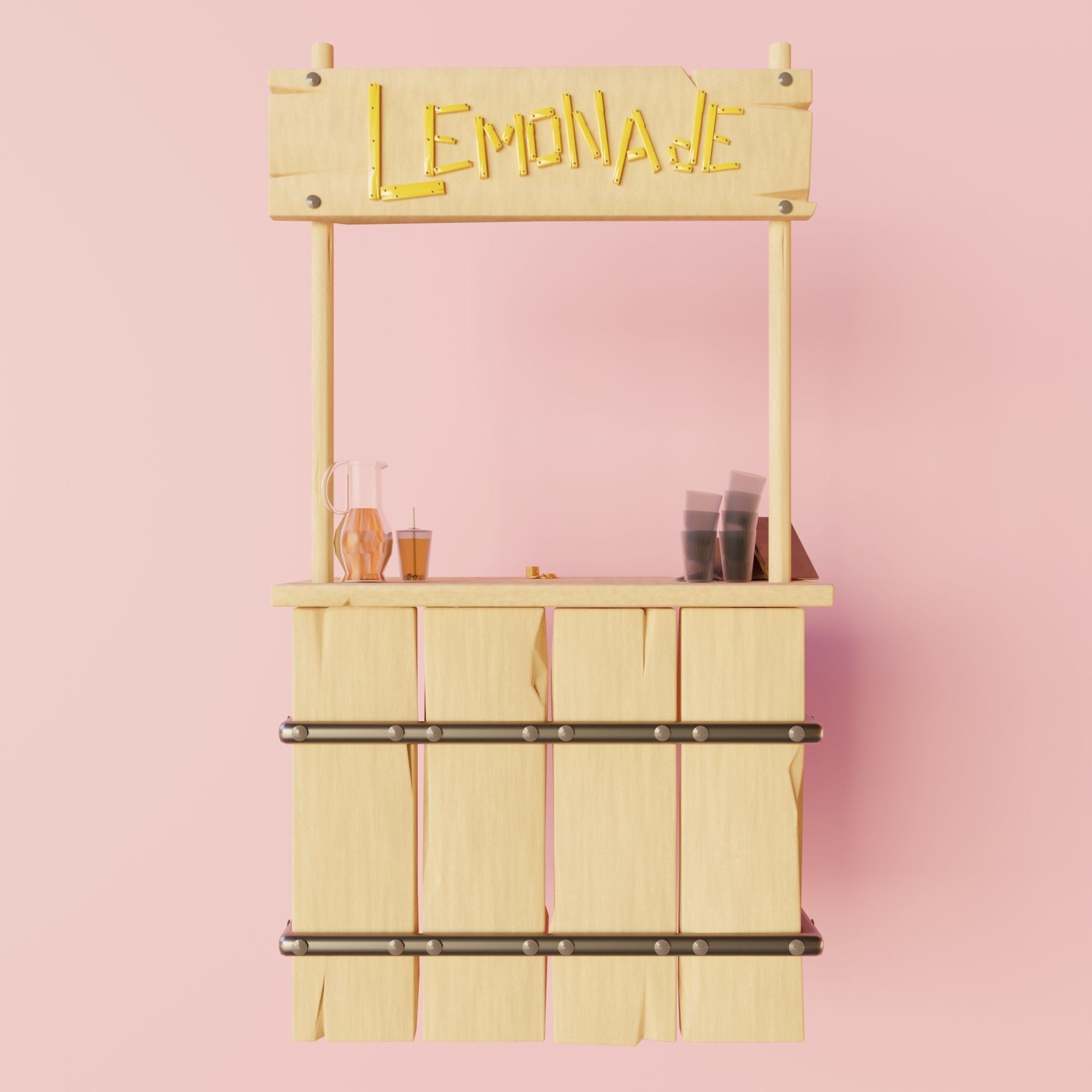 3D model lemonade stand VR / AR / low-poly | CGTrader