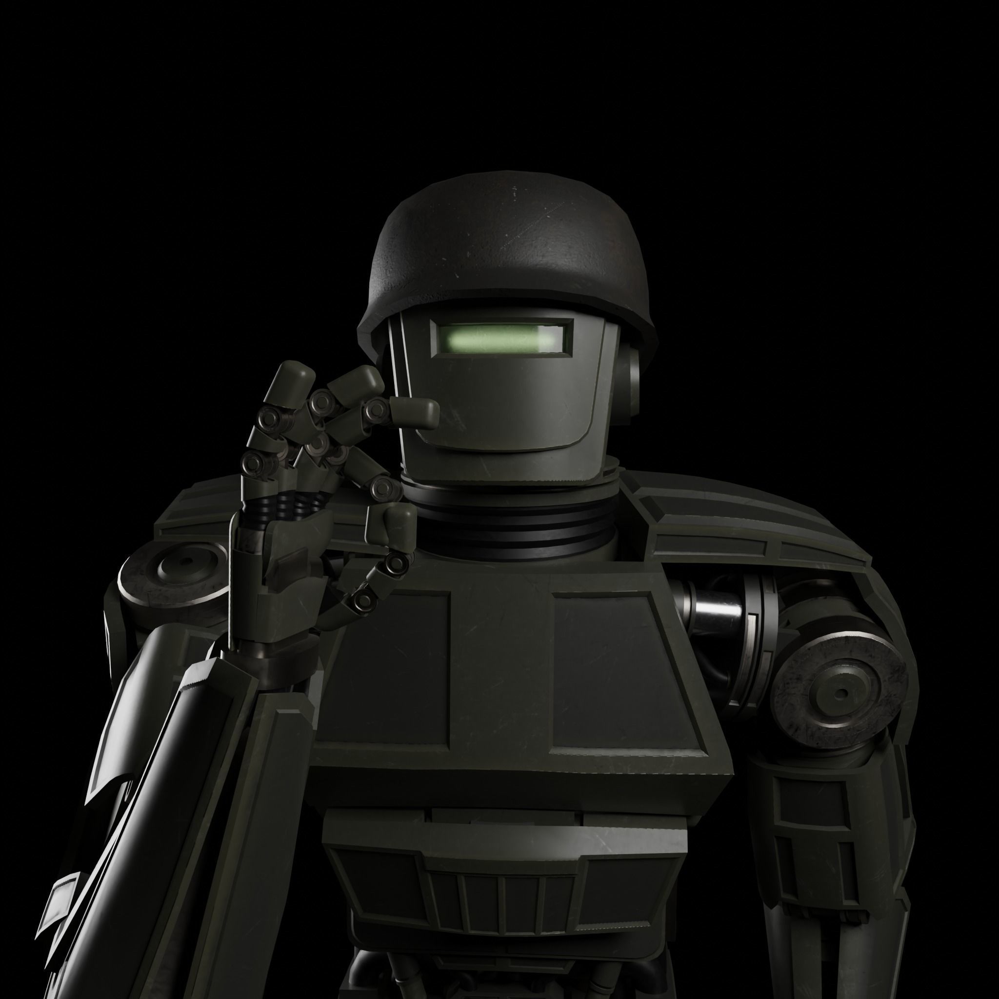 Robot Soldier free 3D model rigged | CGTrader