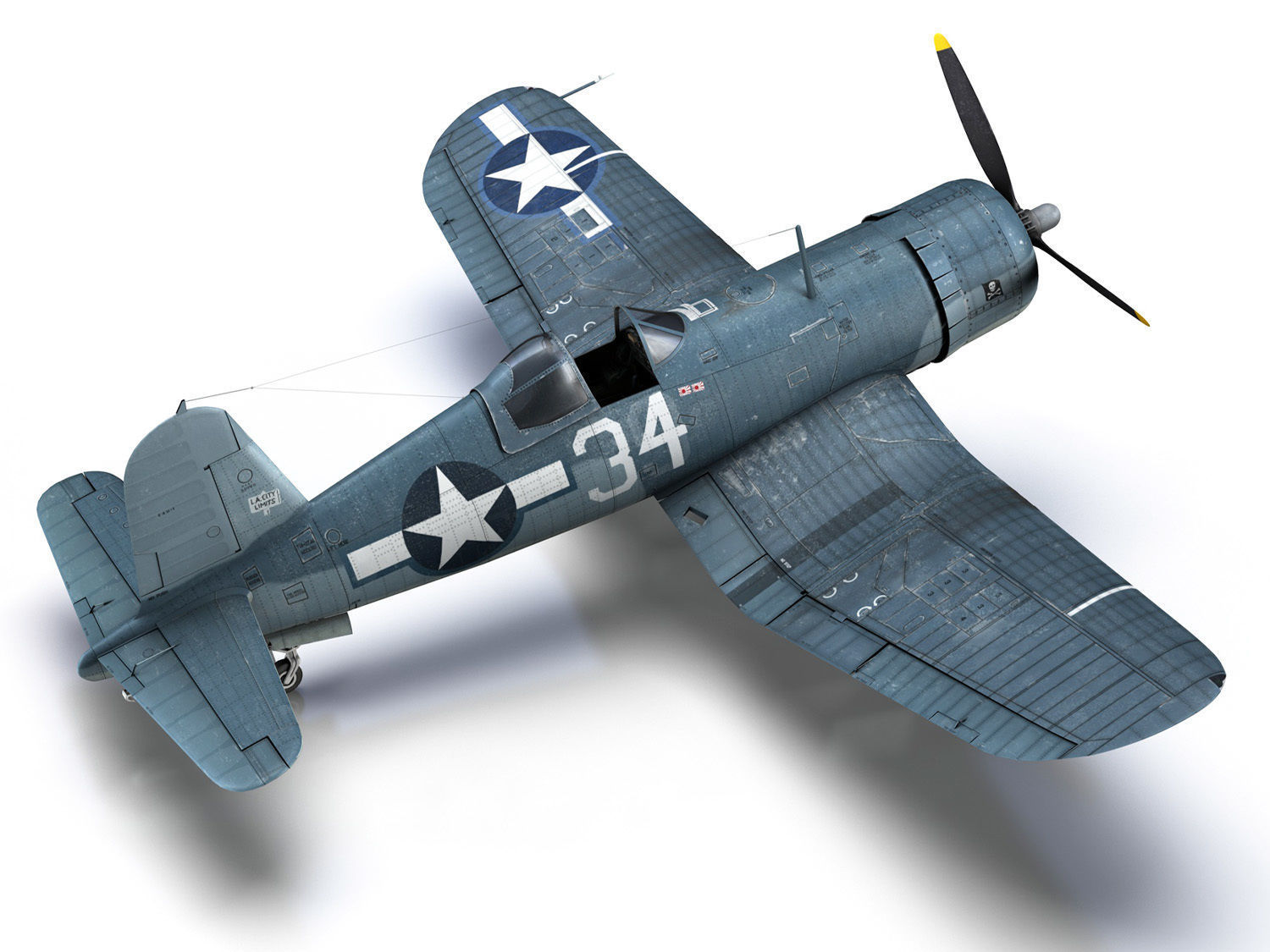 Vought F4U-1A - 34 3D model | CGTrader
