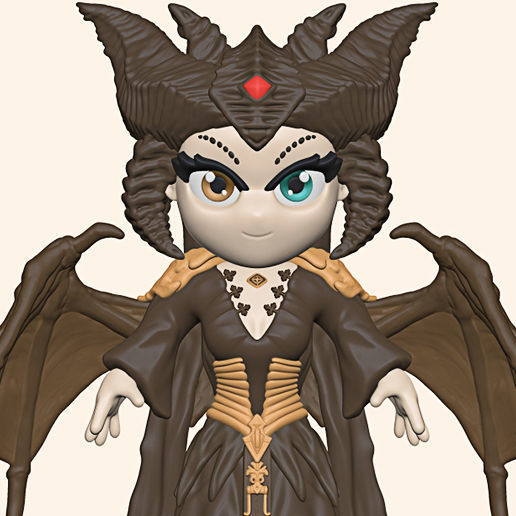 Lilith Chibi Diablo 4 3D model 3D printable | CGTrader