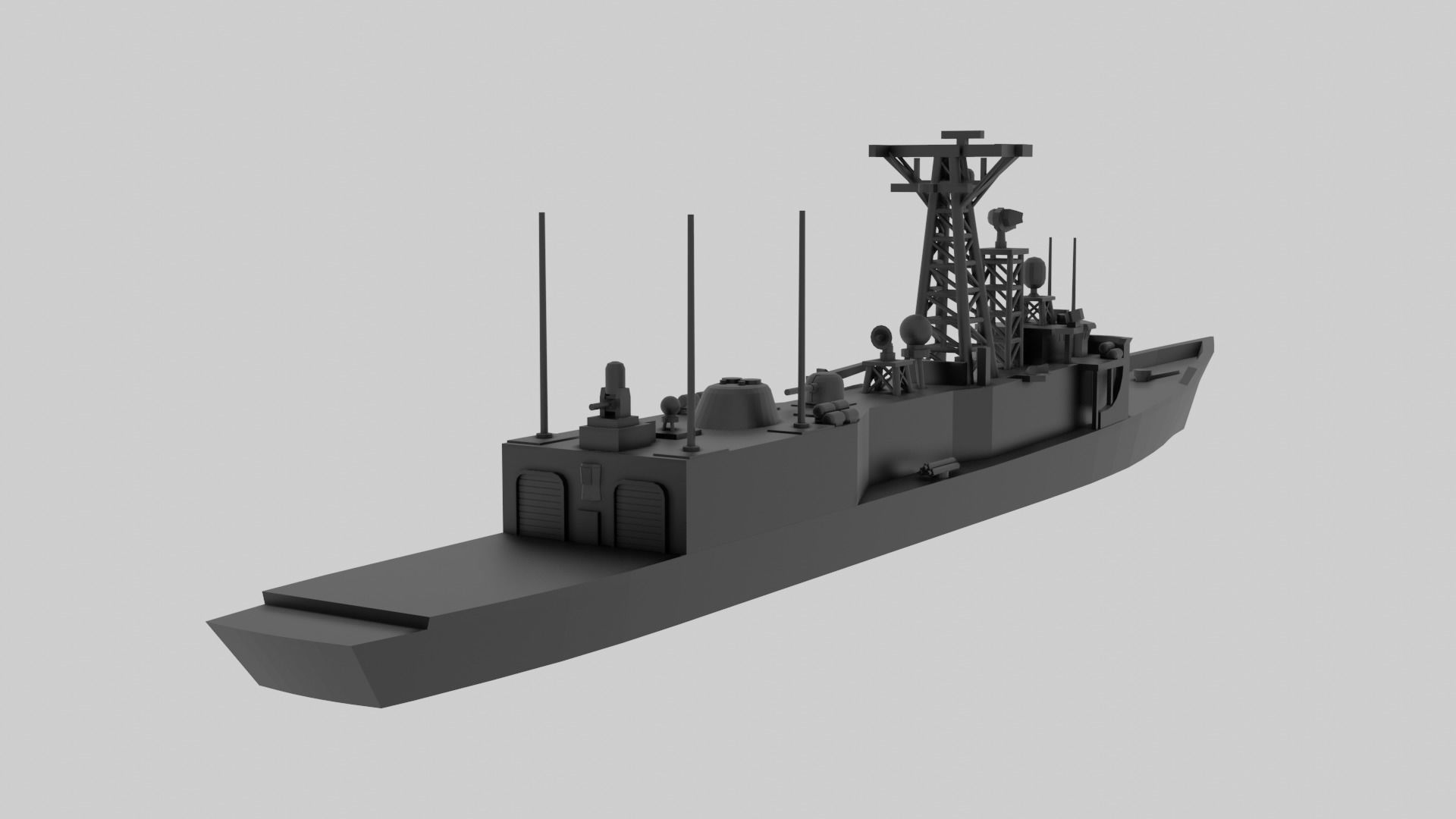 USS Oliver Hazard Perry - Model for small scale printing 3D model 3D ...