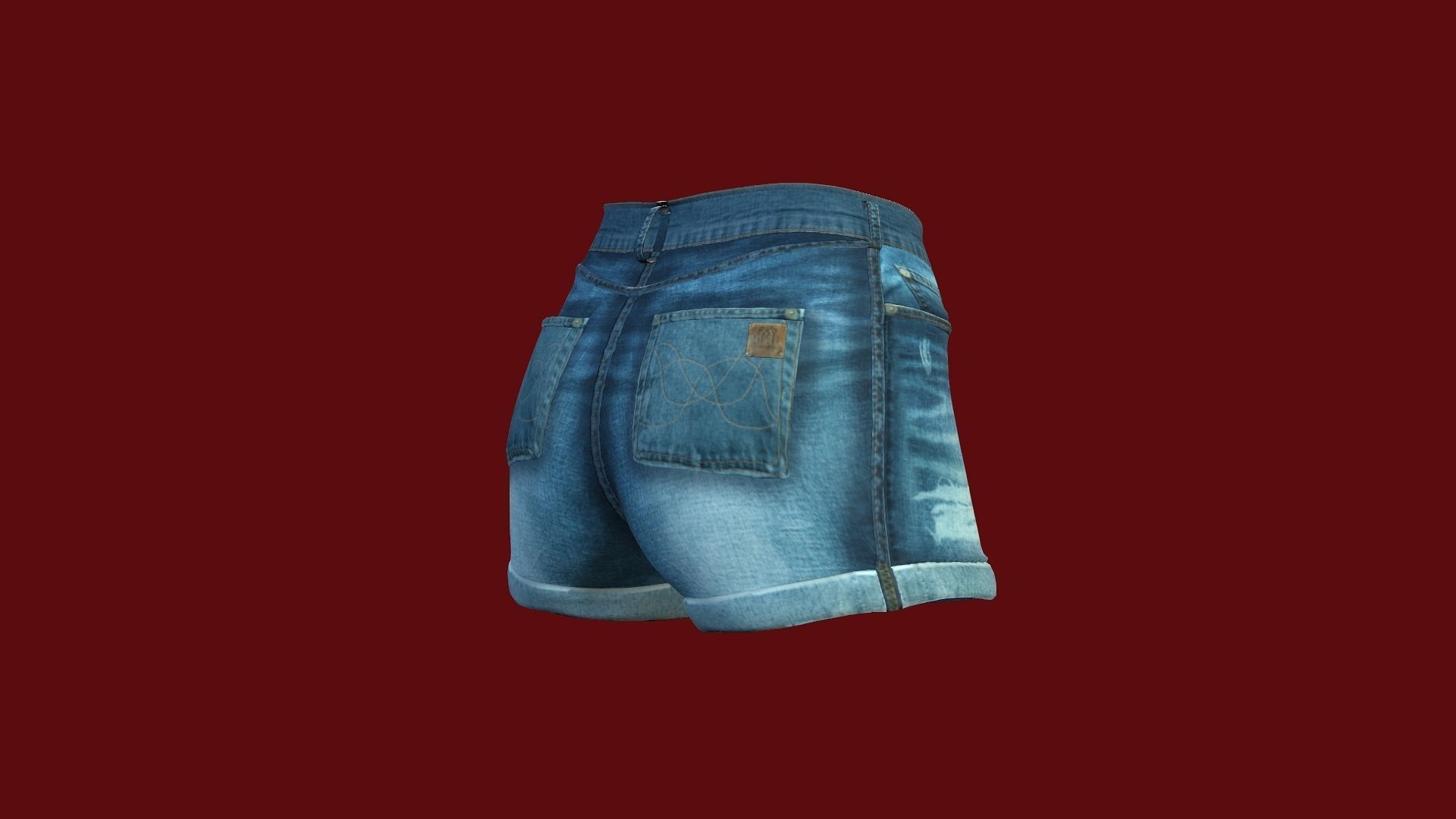 Short Jean 3D model | CGTrader