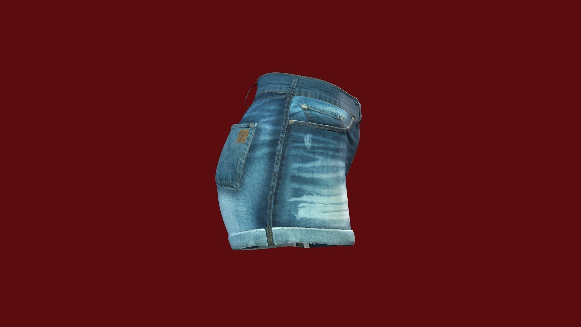 Short Jean 3D model | CGTrader