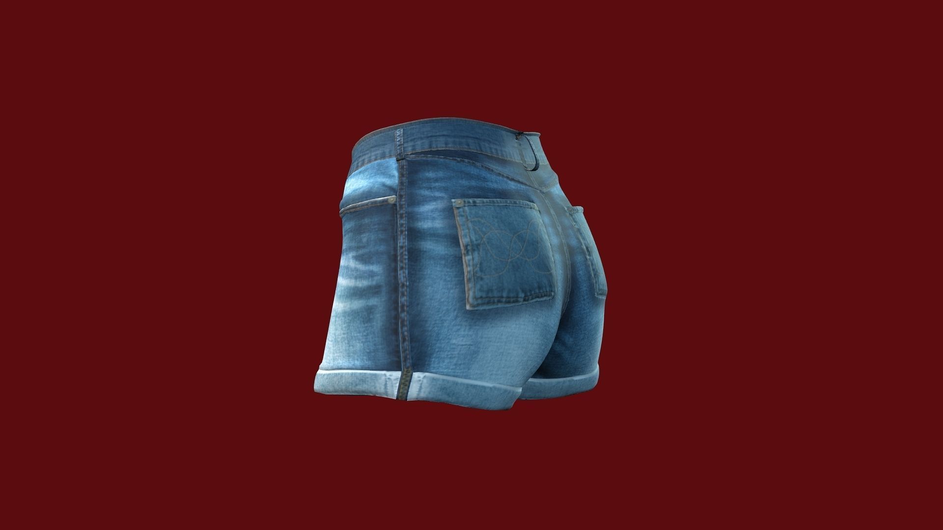 Short Jean 3D model | CGTrader