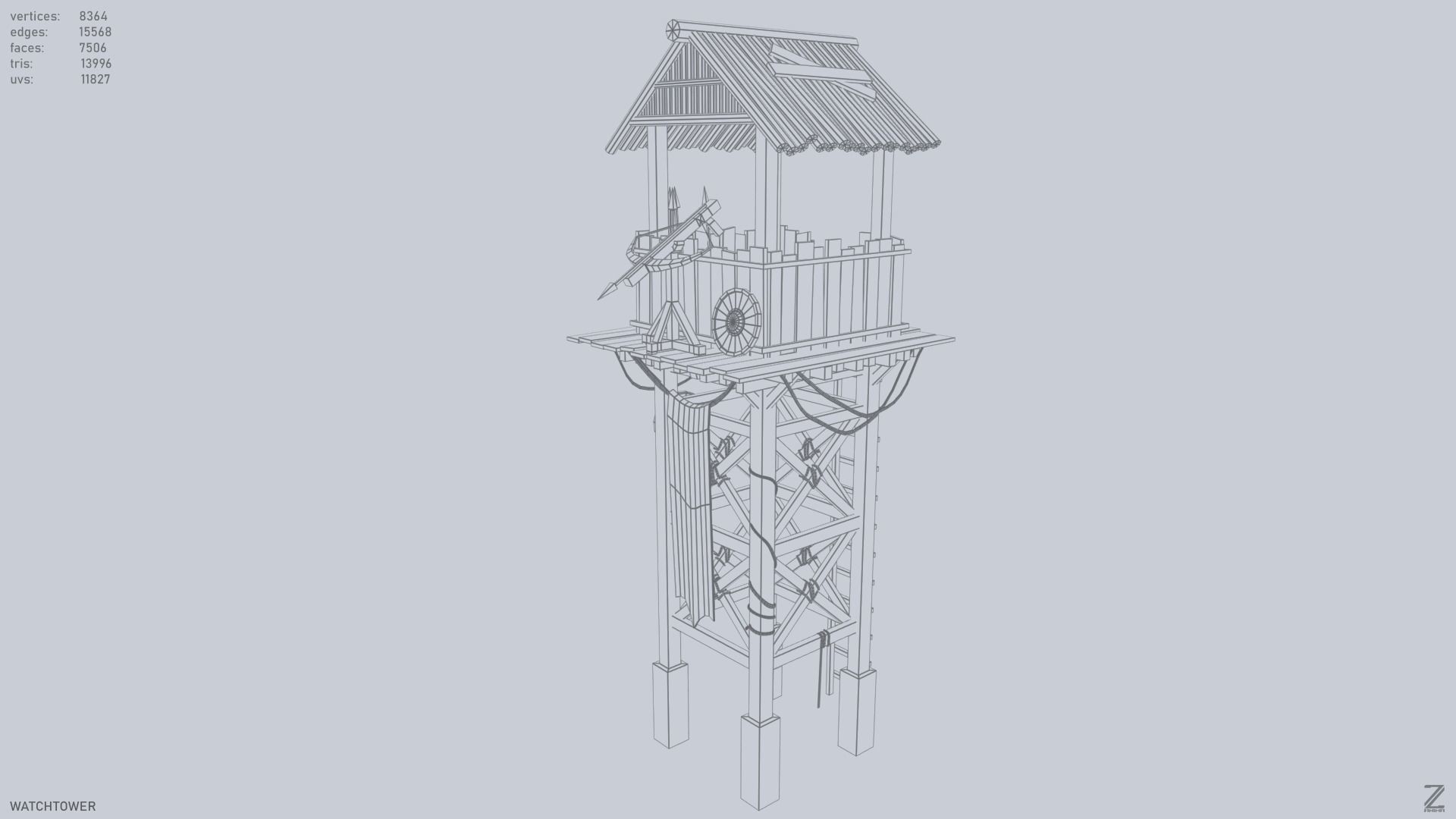 3D model Watchtower VR / AR / low-poly | CGTrader